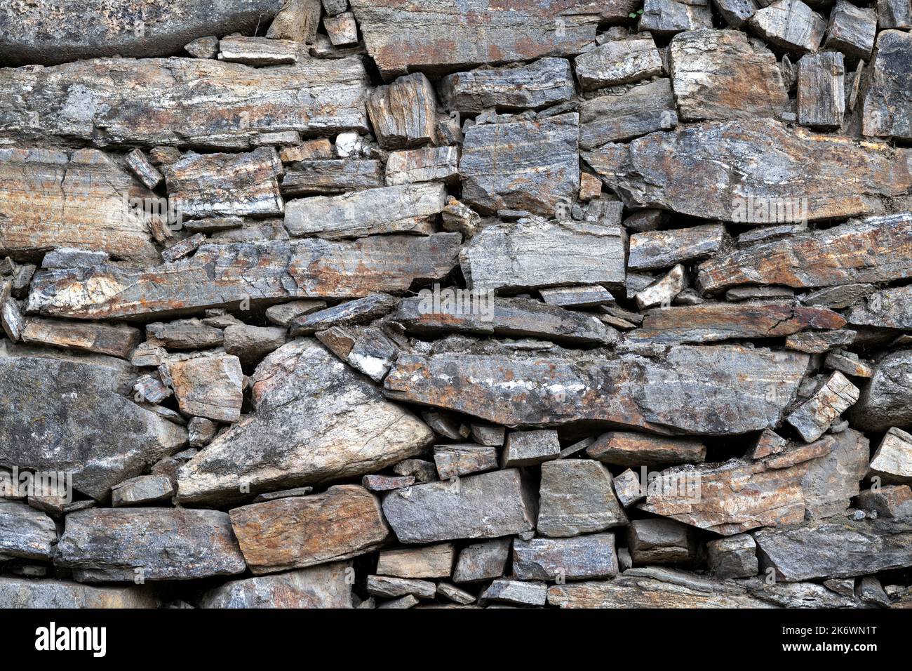 Dry stone wall made from local rocks in Wachau, Austria Stock Photo - Alamy