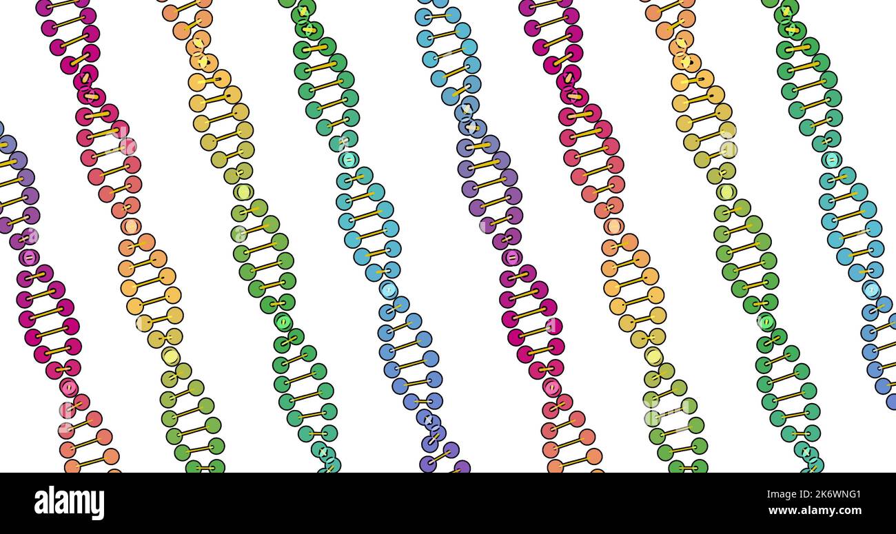 color visualization of DNA analysis isolated on white background 3d ...