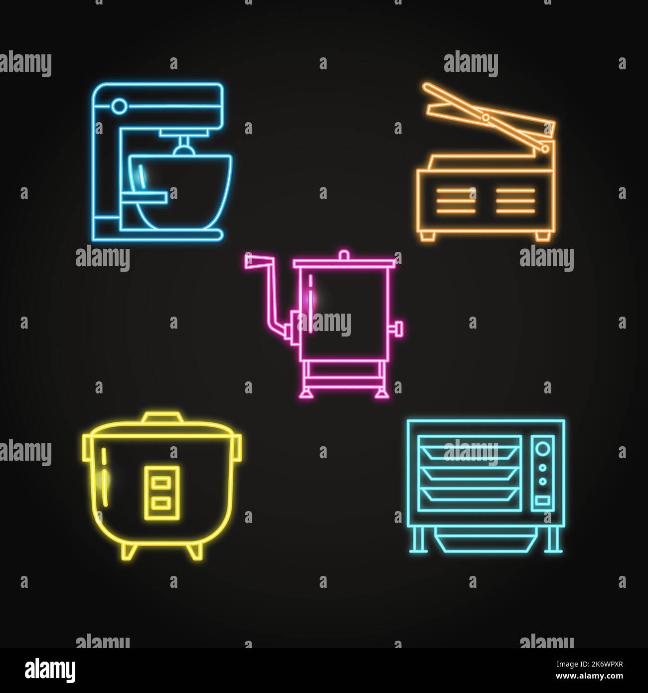 Commercial rice cooker neon sign hi-res stock photography and images ...