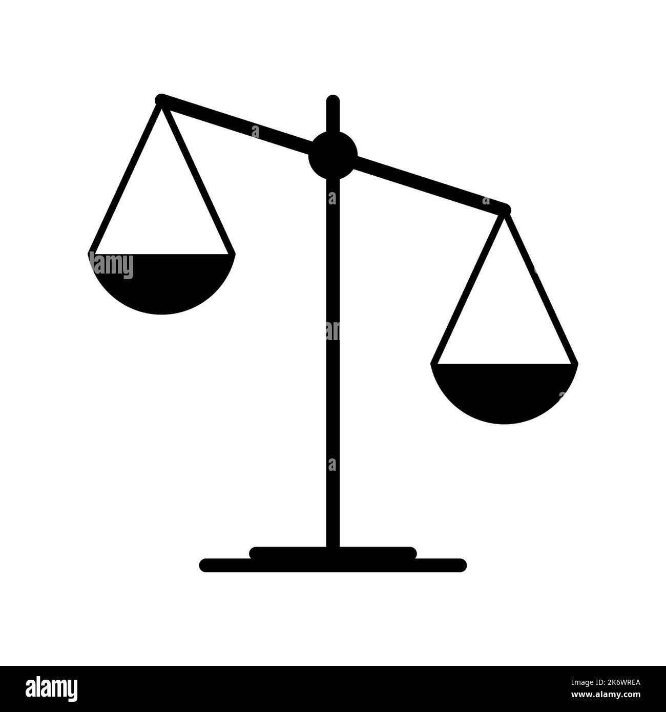 Scale equal icon, lawyer crime web sign, protection balance isolated ...