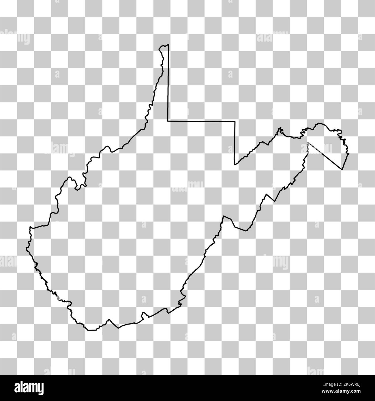 West Virginia map shape, united states of america. Flat concept icon ...