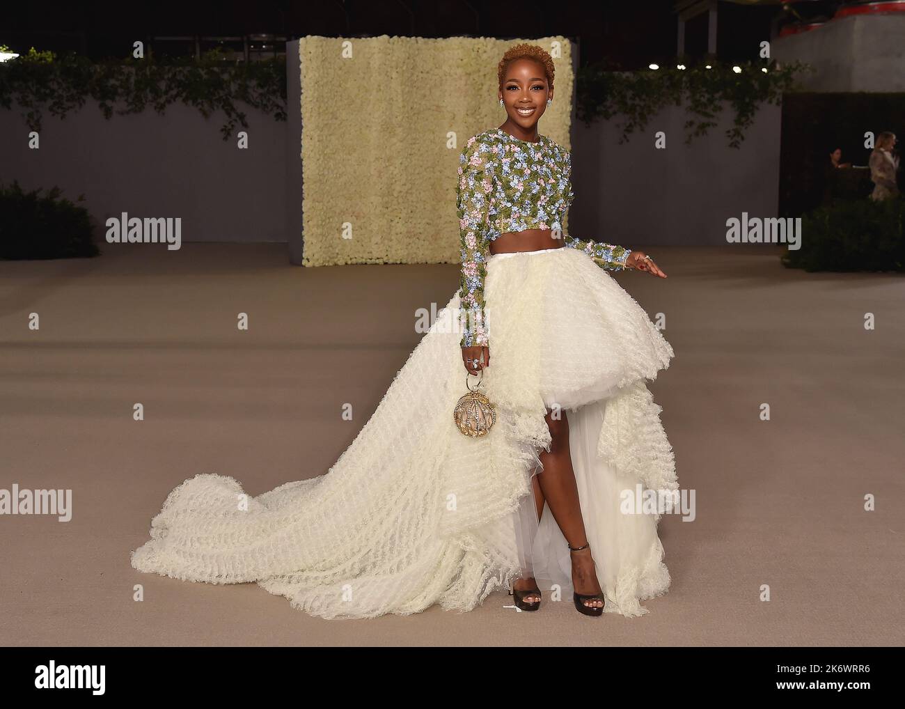 Thuso Mbedu walking the red carpet at the Second Annual Academy Museum ...