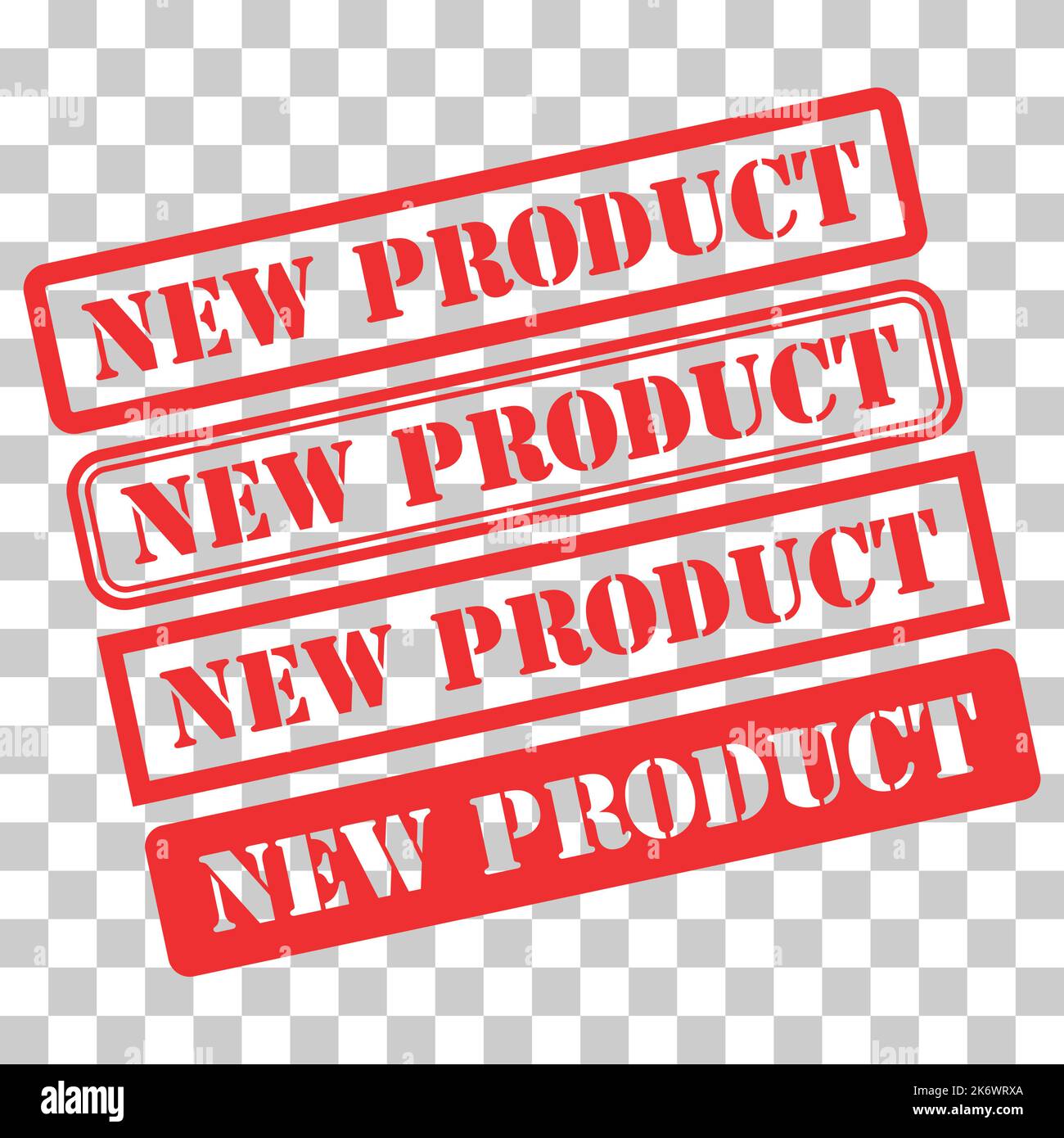 New product stamp symbol, label sticker sign button, text banner vector illustration Stock ...