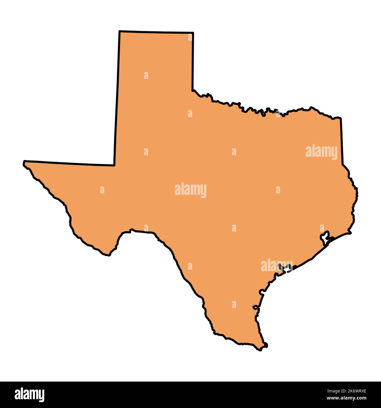 Texas map shape, united states of america. Flat concept icon symbol ...