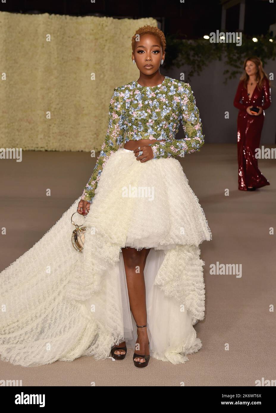 Thuso Mbedu walking the red carpet at the Second Annual Academy Museum ...