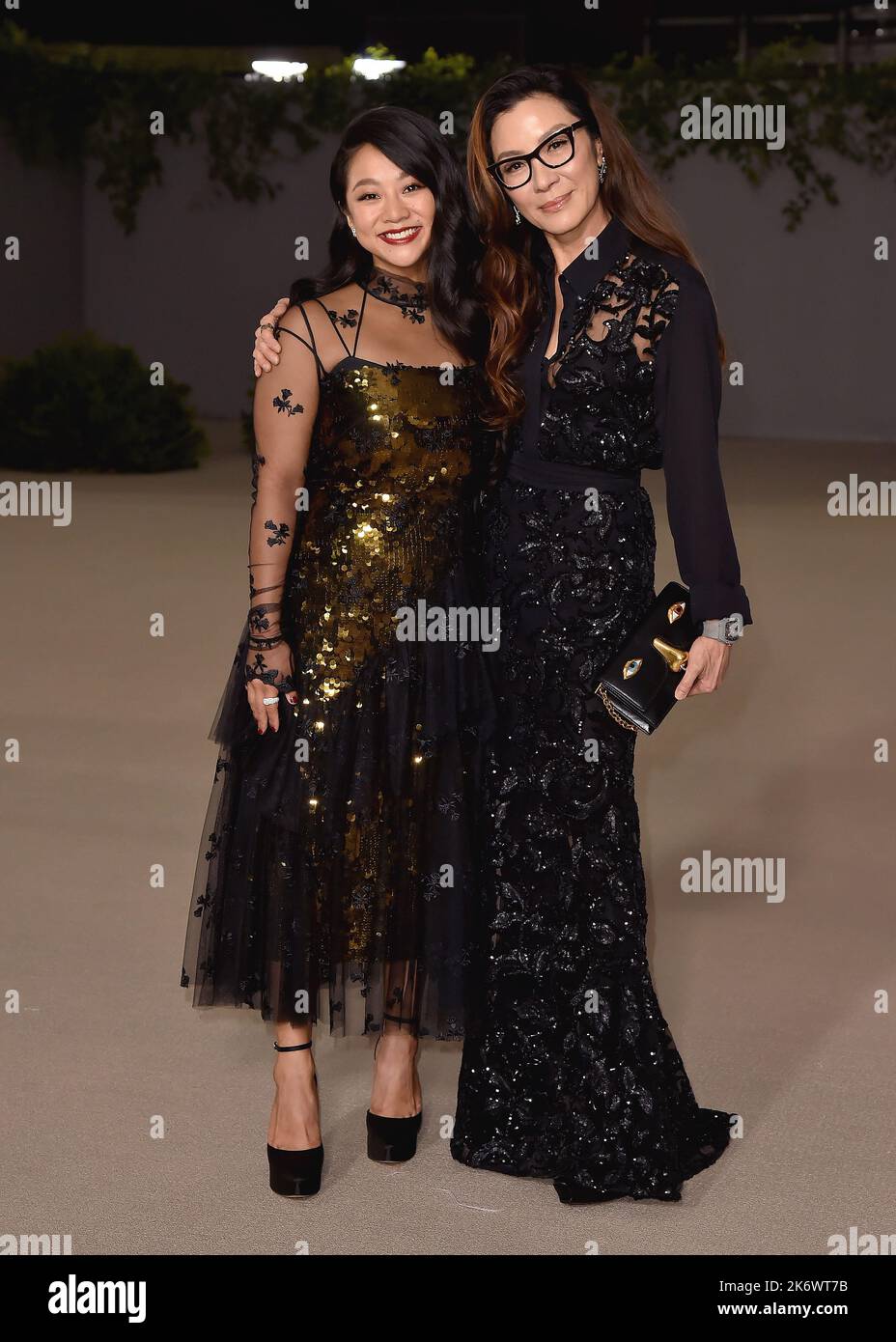 Stephanie Hsu and Michelle Yeoh walking the red carpet at the Second ...