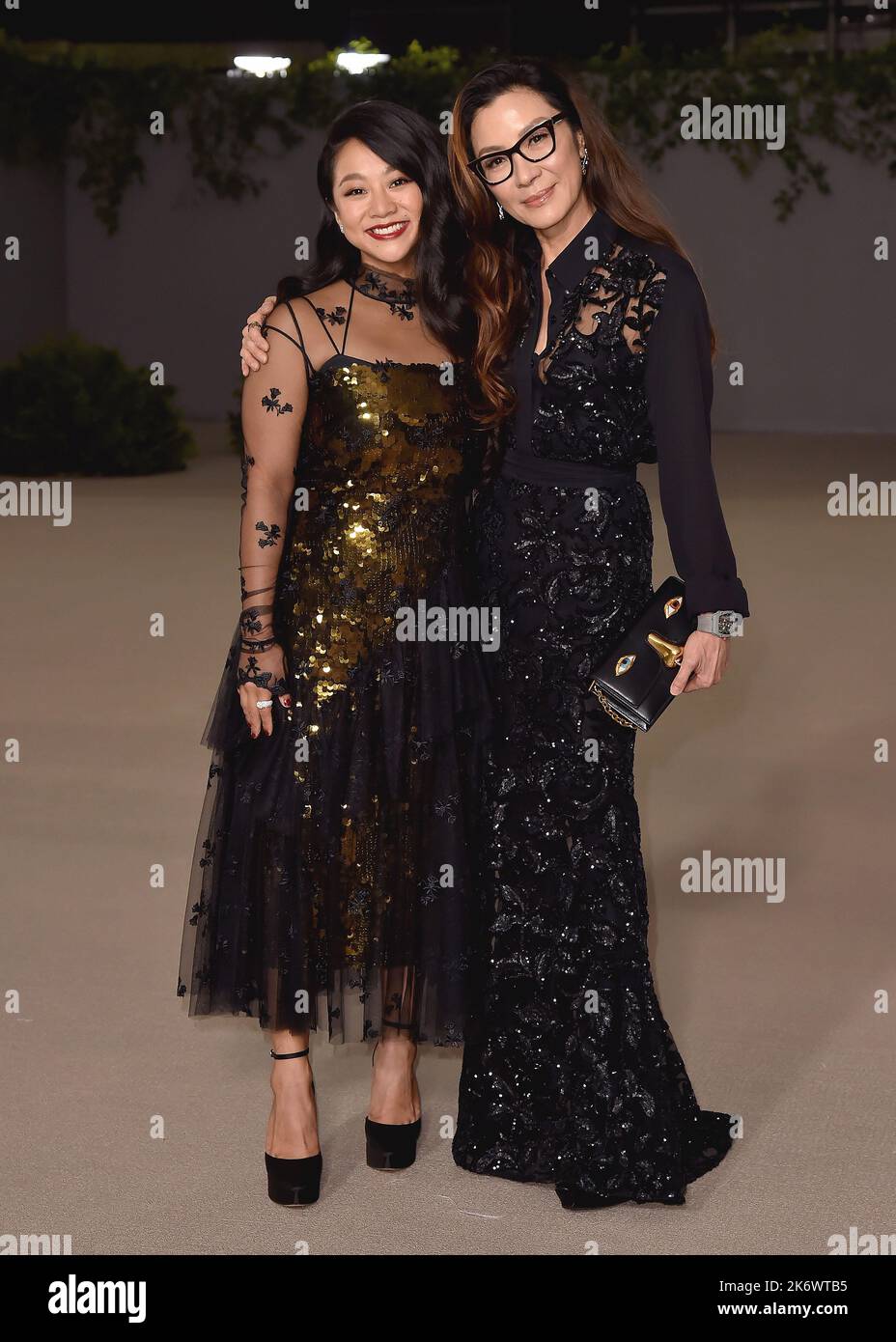Stephanie Hsu and Michelle Yeoh walking the red carpet at the Second ...