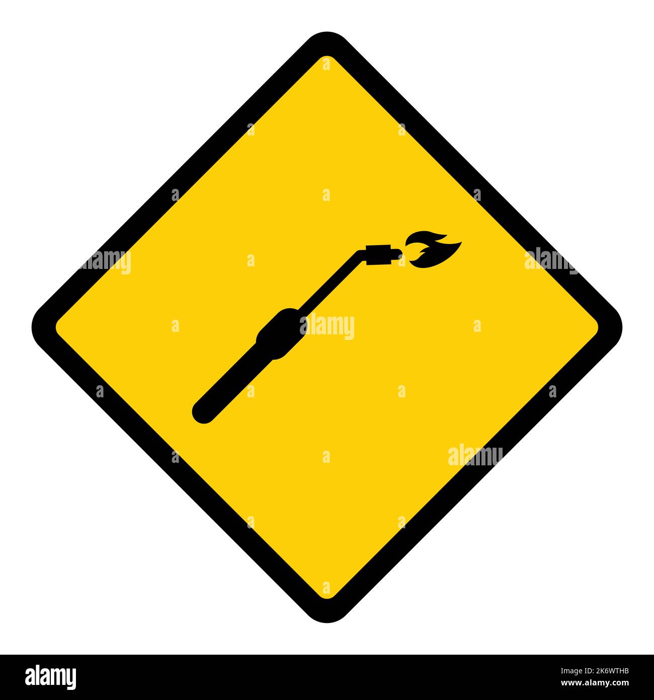 Welding danger technology icon, metal tool equipment symbol, safe weld ...