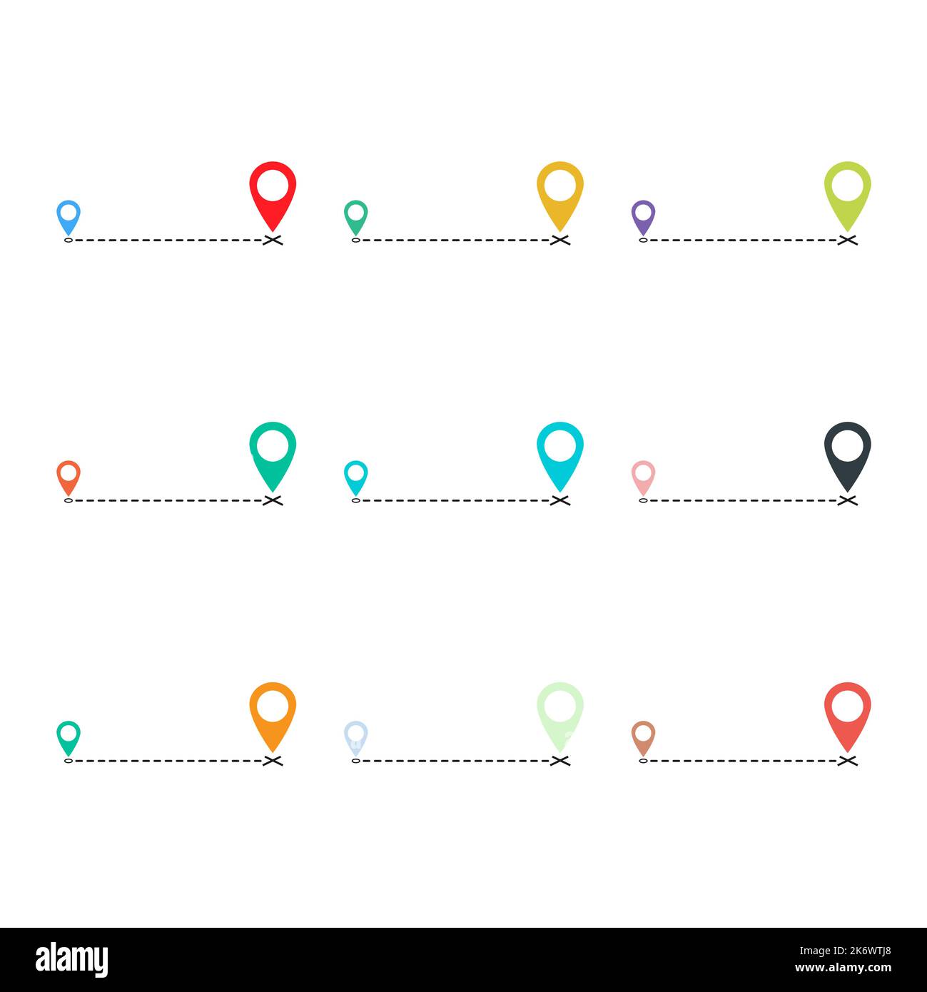 Set of We have moved announcement design, location Vector icon symbol ...
