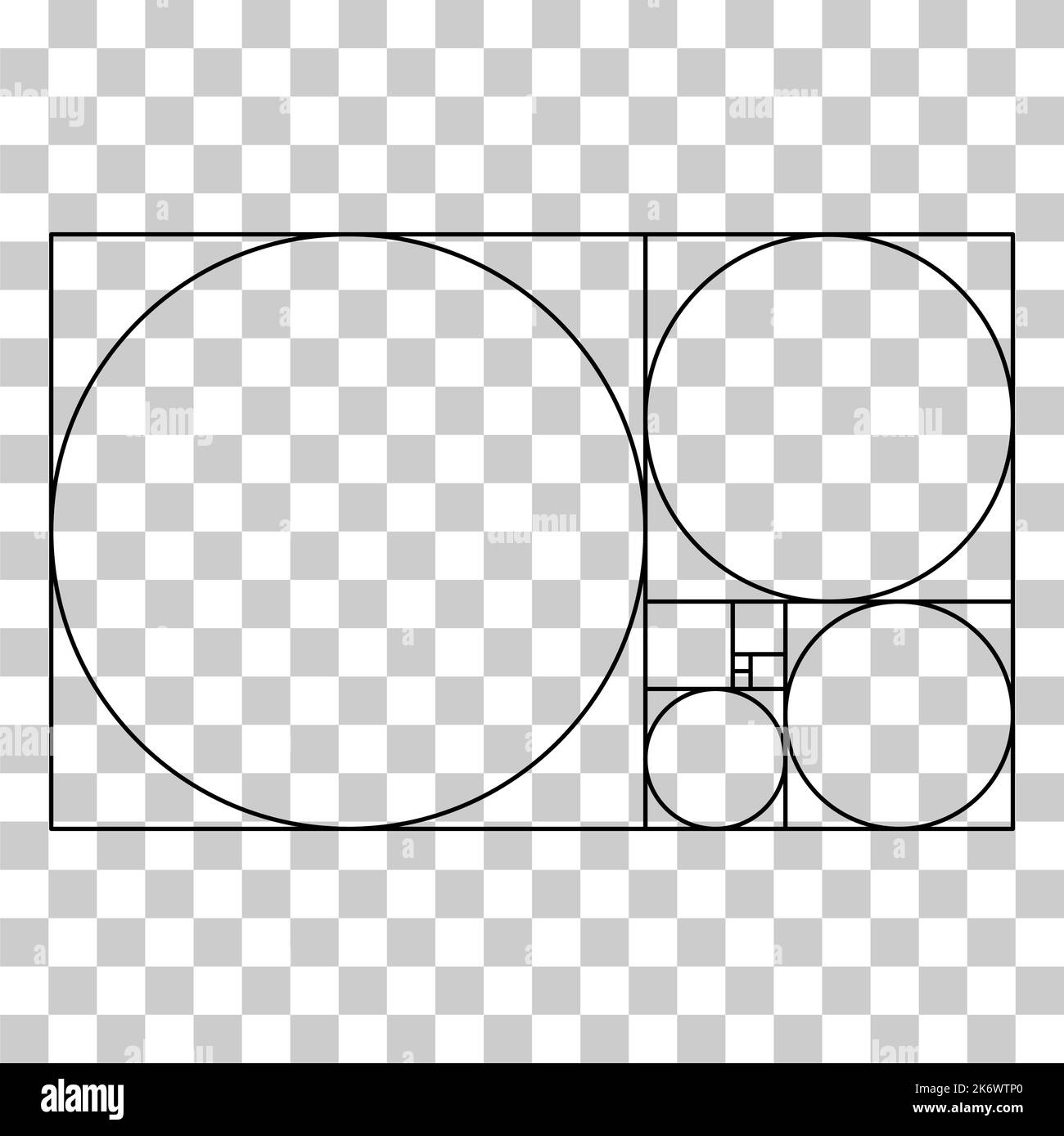 Golden ratio minimalistic icon. Geometric shapes flat proportion vector ...
