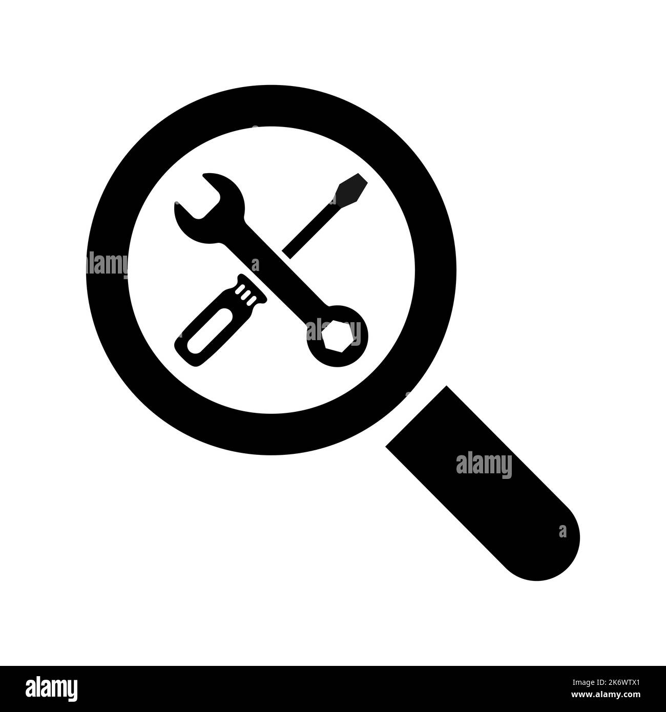 Magnifying glass icon, zoom find focus symbol, loupe web equipment sign ...