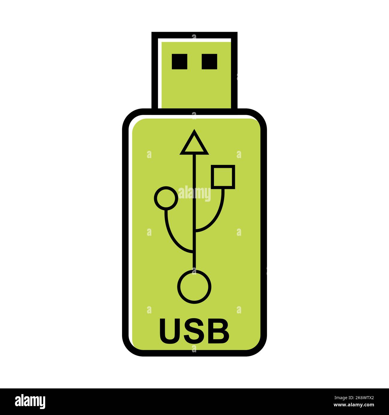 USB icon technology, connect device sign, electronic portable symbol ...