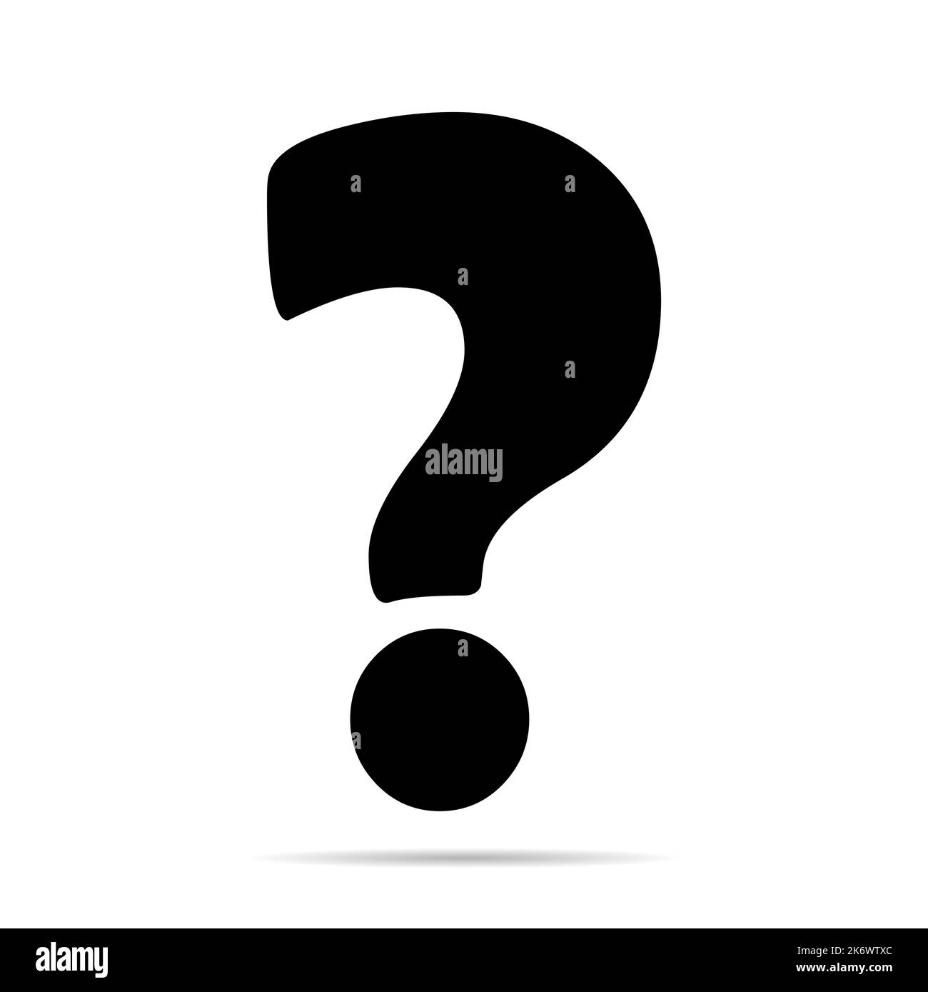 Question icon mark with shadow, help or ask bubble graphic symbol, web ...