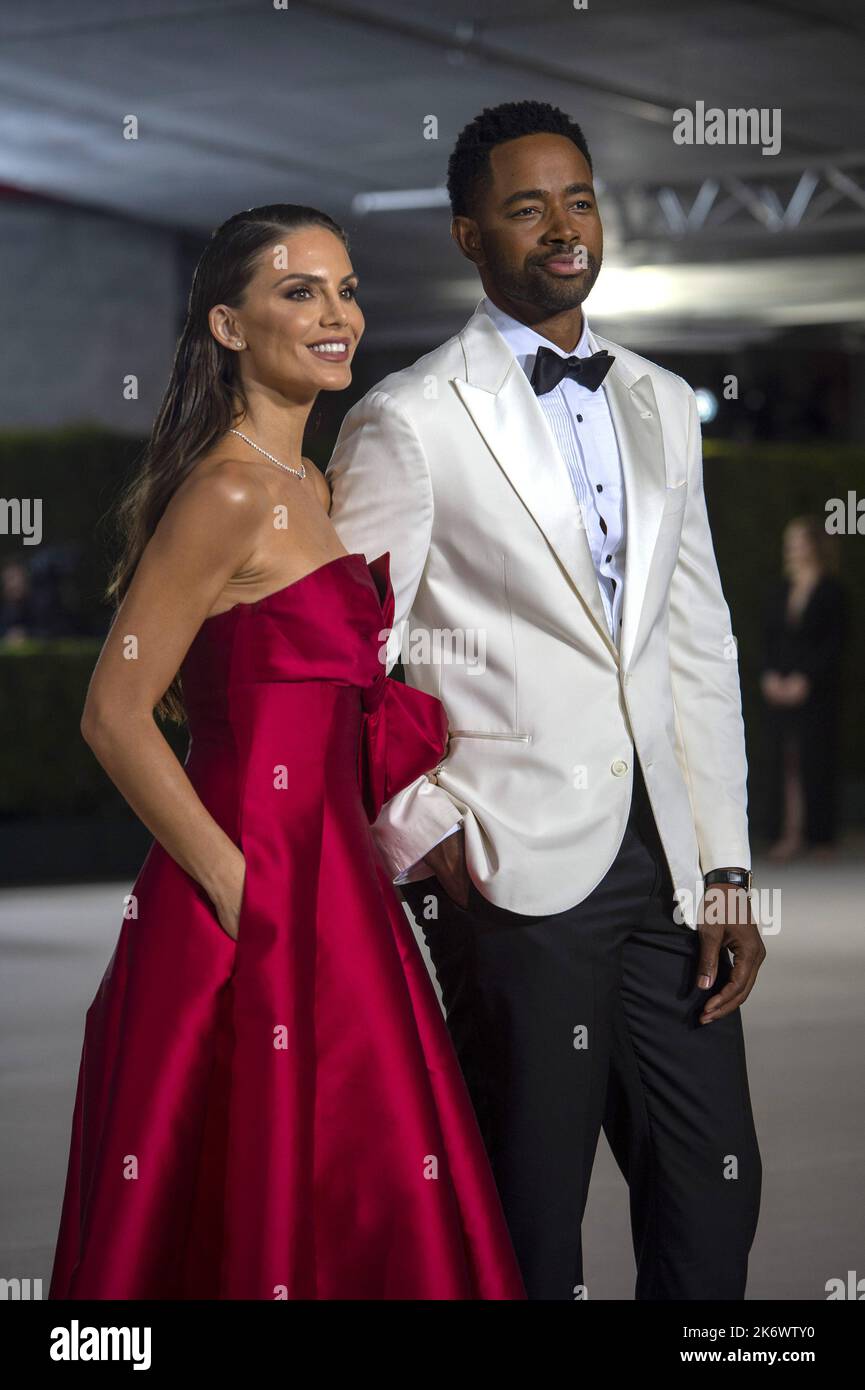Los Angeles, USA. 15th Oct, 2022. Jay Ellis and his wife Nina Senicar ...