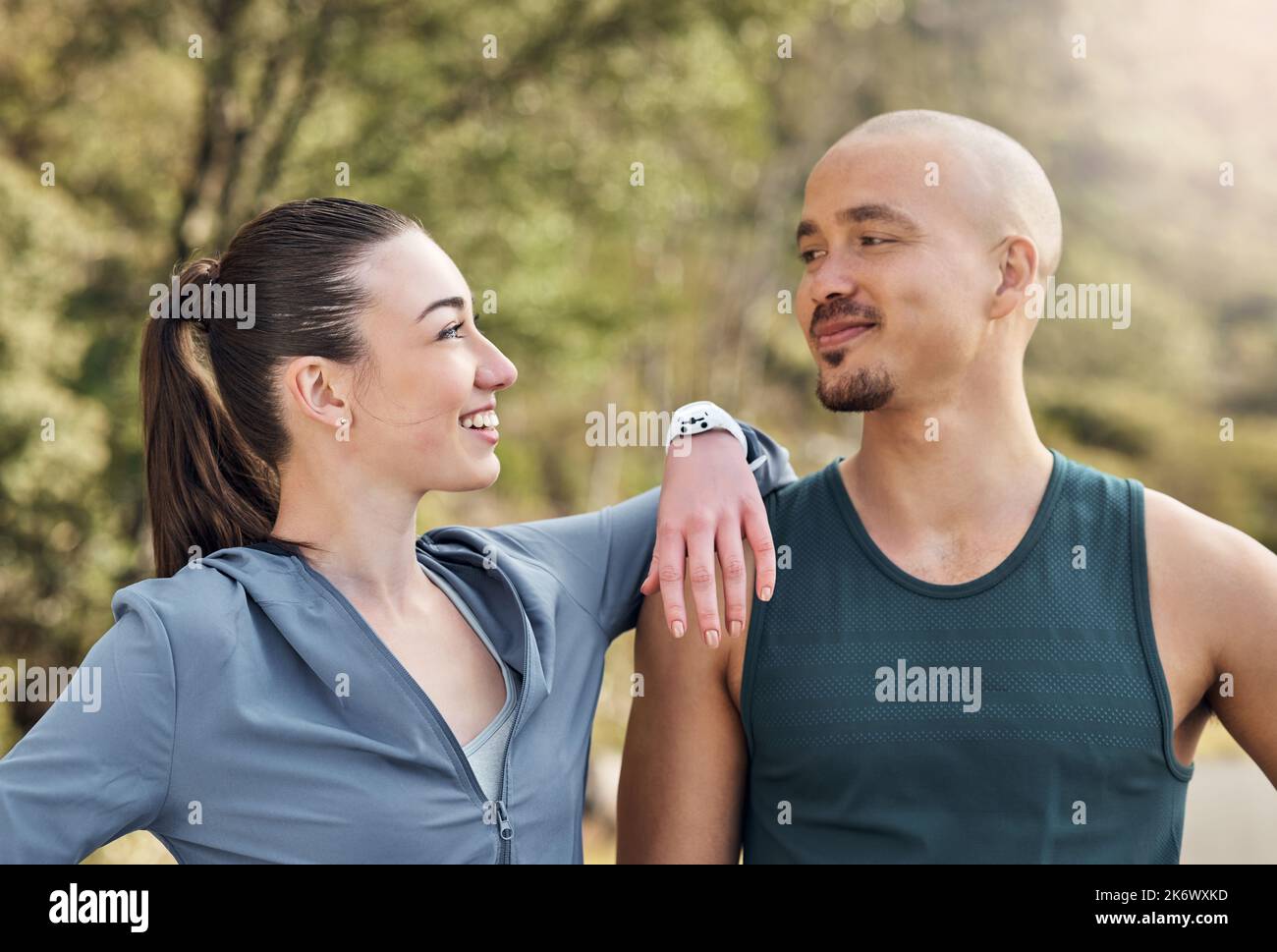 I knew she was the one the first time I ran past her. a couple out for ...