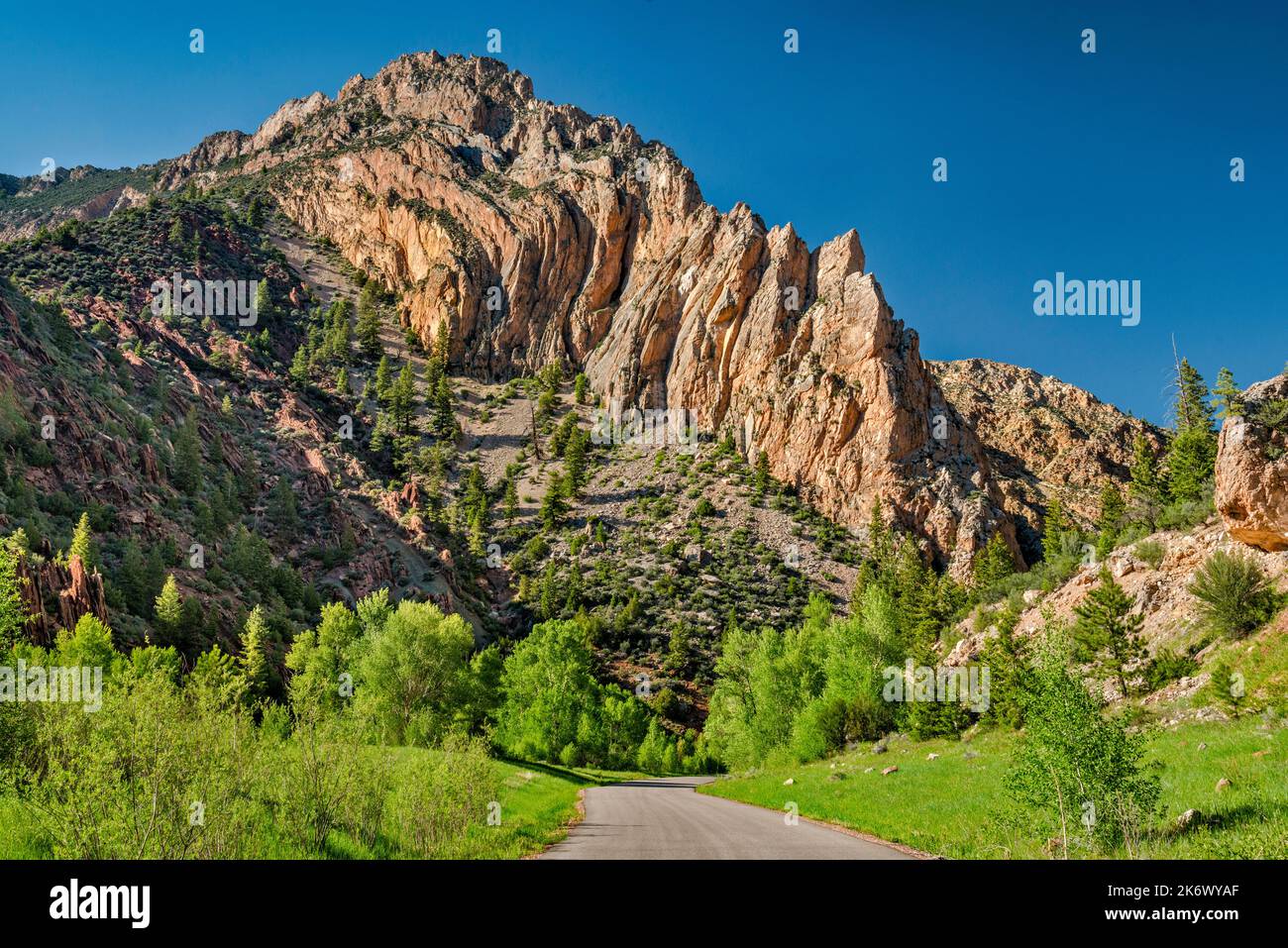 The Palisades, Madison Deseret Limestone formation, Uinta Mountain ...