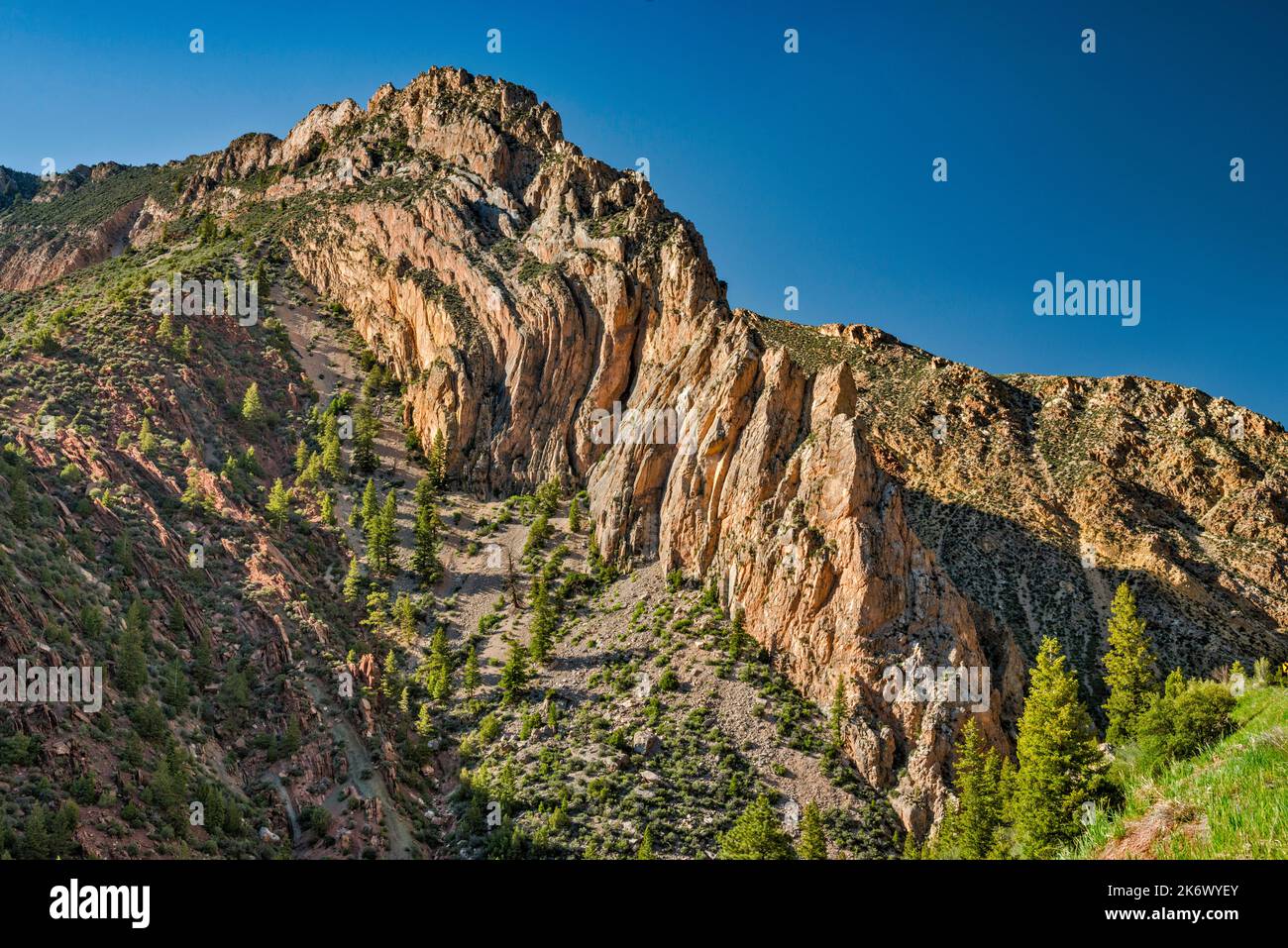 The Palisades, Madison Deseret Limestone formation, Uinta Mountain ...