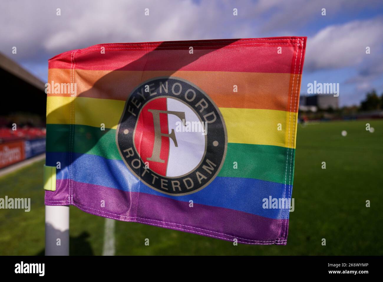 Rotterdam - A corner flag during the match between Feyenoord V1 v VV ...