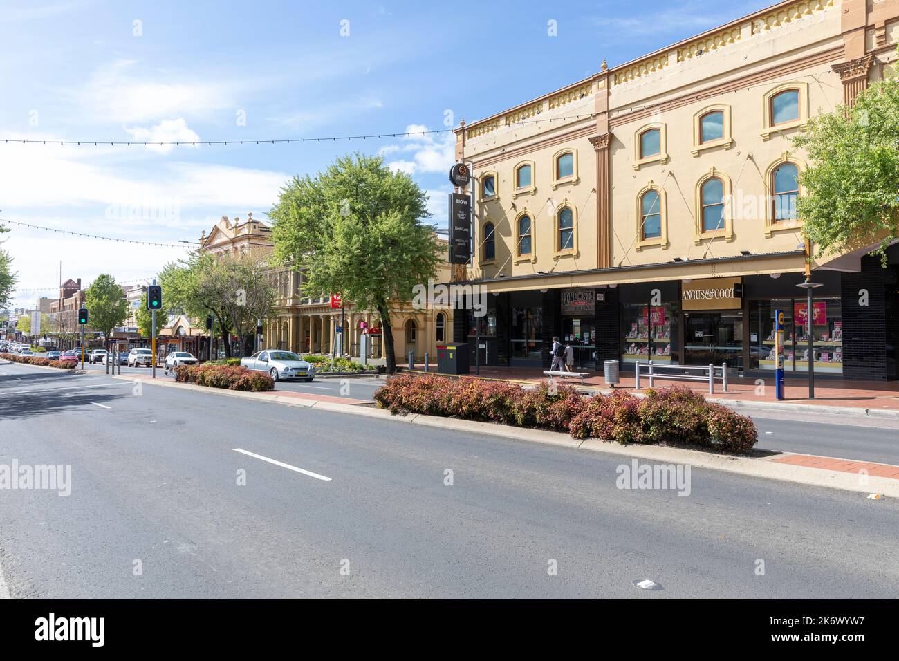 Orange city centre and shops on the Mitchell highway, Orange is a ...