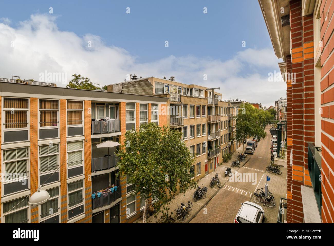 View of street near building with beauty of vegetation outside Stock ...