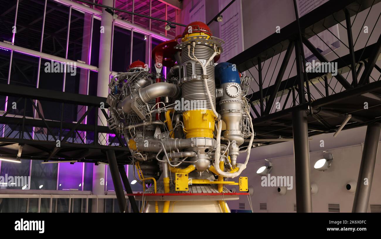 December 8, 2021, Sochi, Russia. RD-0120 jet engine for the Soviet ...