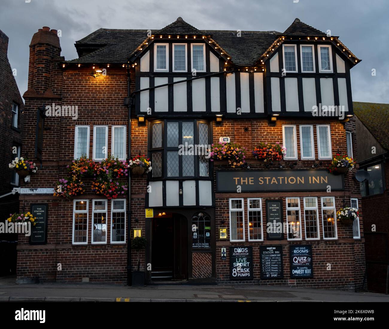 The exterior of the Station Inn pub in the seaside town of Whitby ...