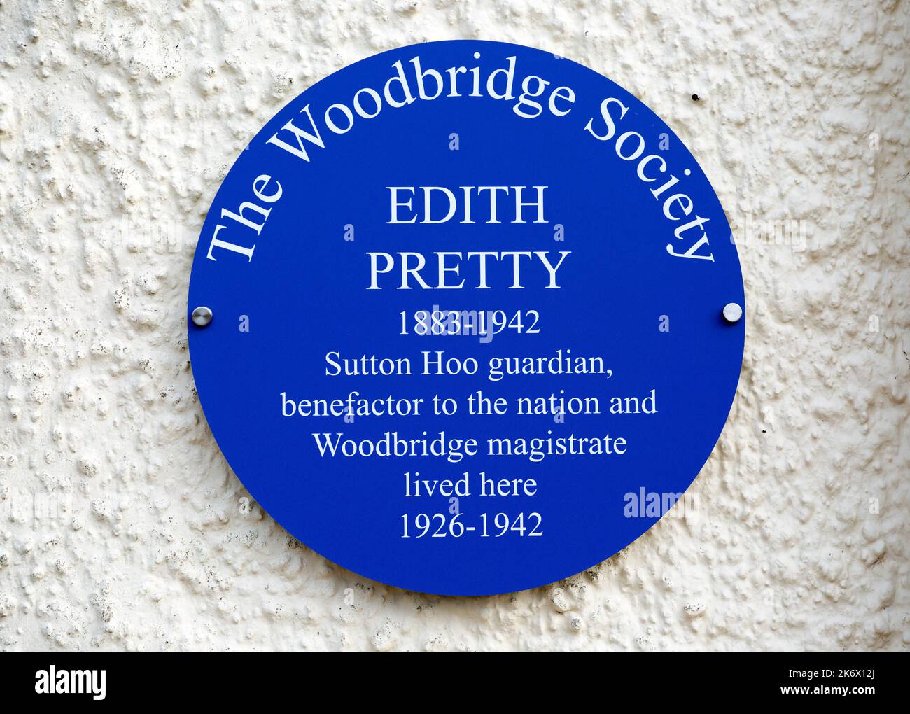 Blue plaque Tranmer House home of Mrs Edith Pretty, Sutton Hoo, Suffolk ...