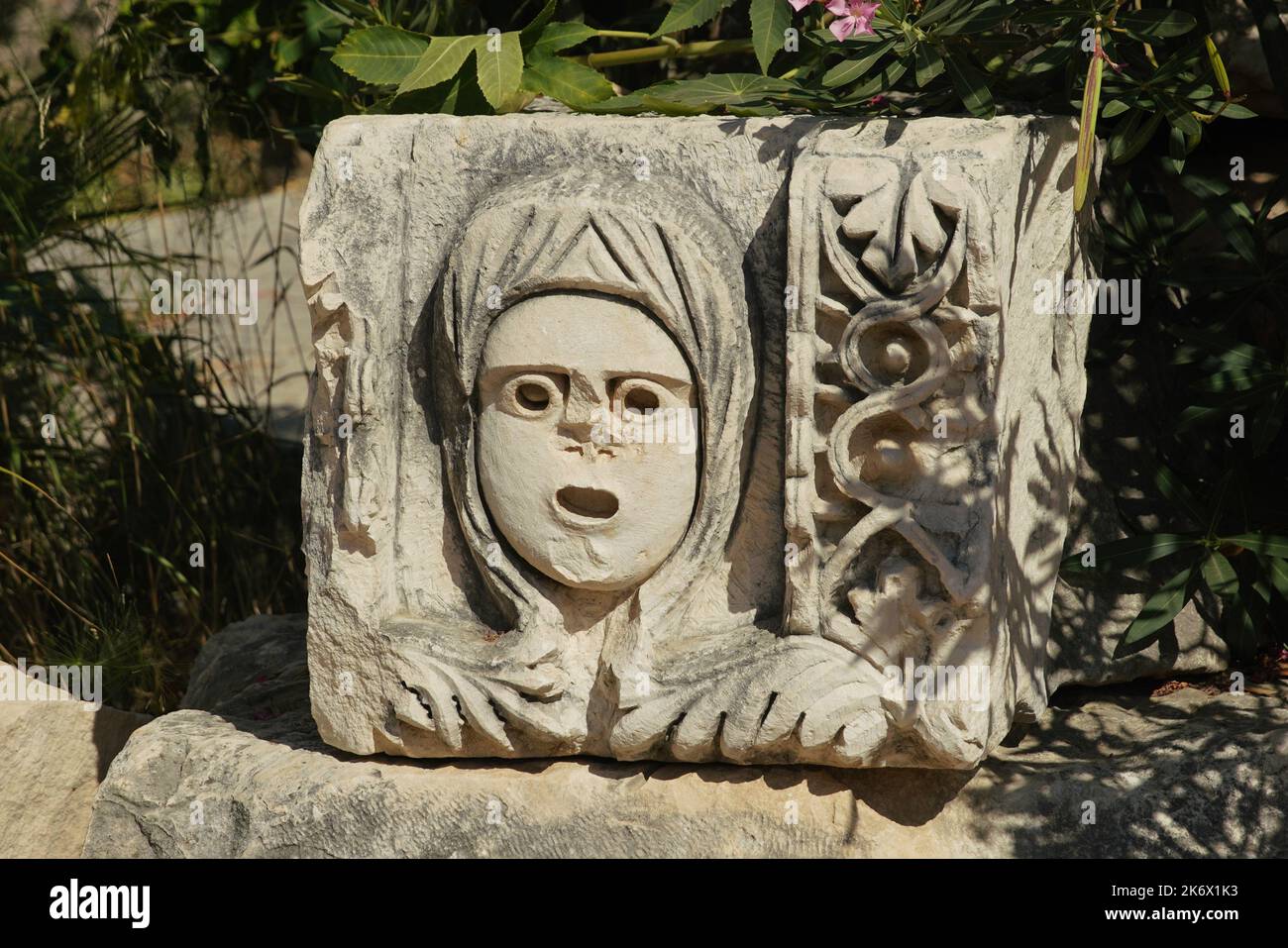 Stone Face in Myra Ancient City in Demre, Antalya City, Turkiye Stock ...
