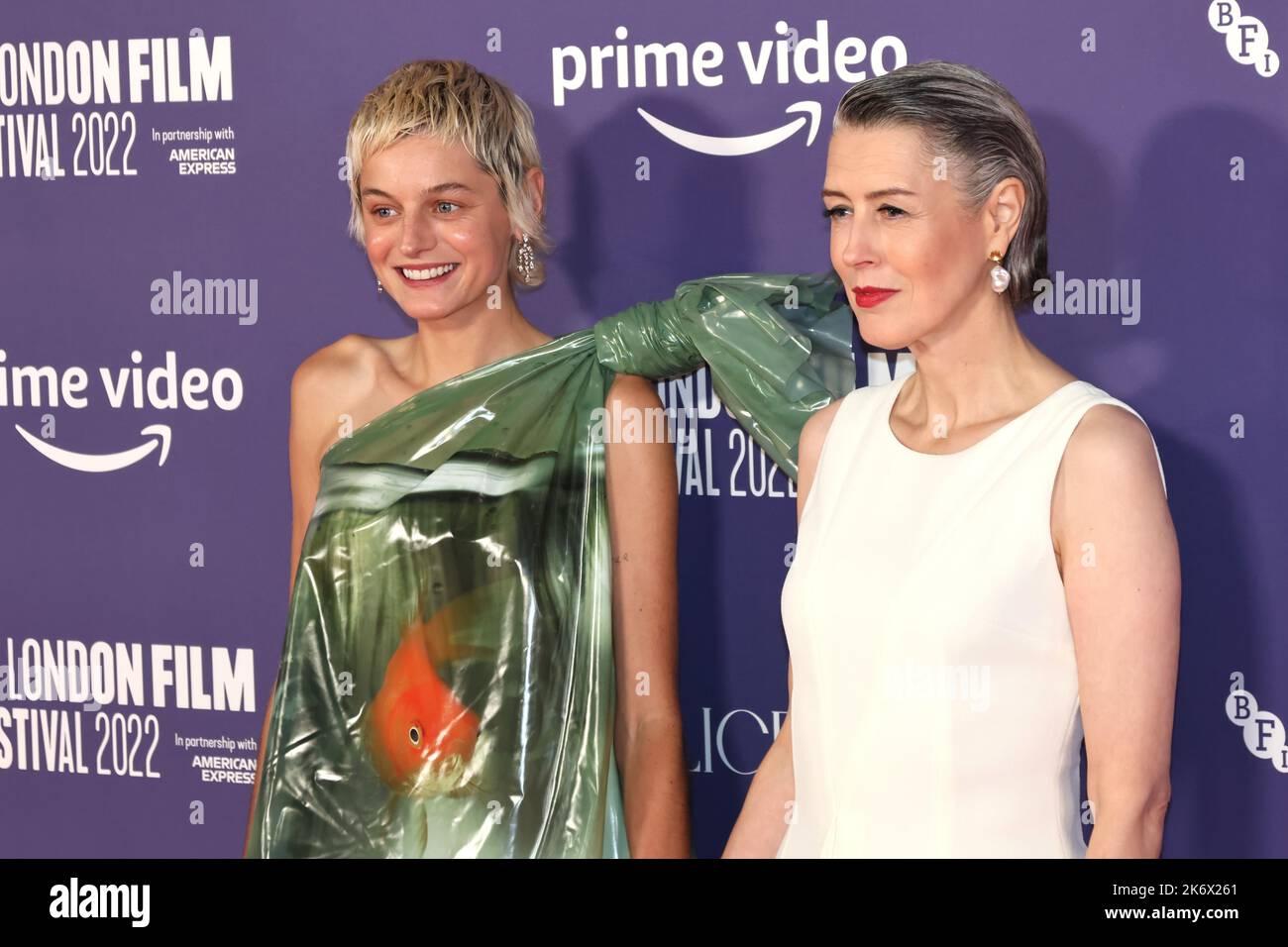 Emma Corrin and Gina McKee, My Policeman - European Premiere, BFI ...