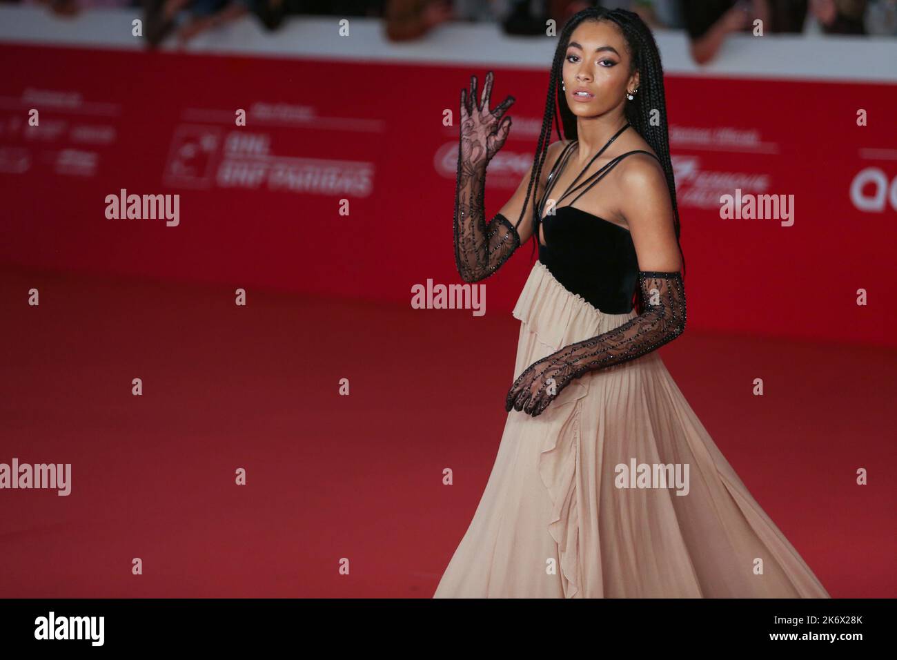 Coco Rebecca Edogamhe attends the red carpet of the movie "Rapiniamo il Duce" at the opening of ...