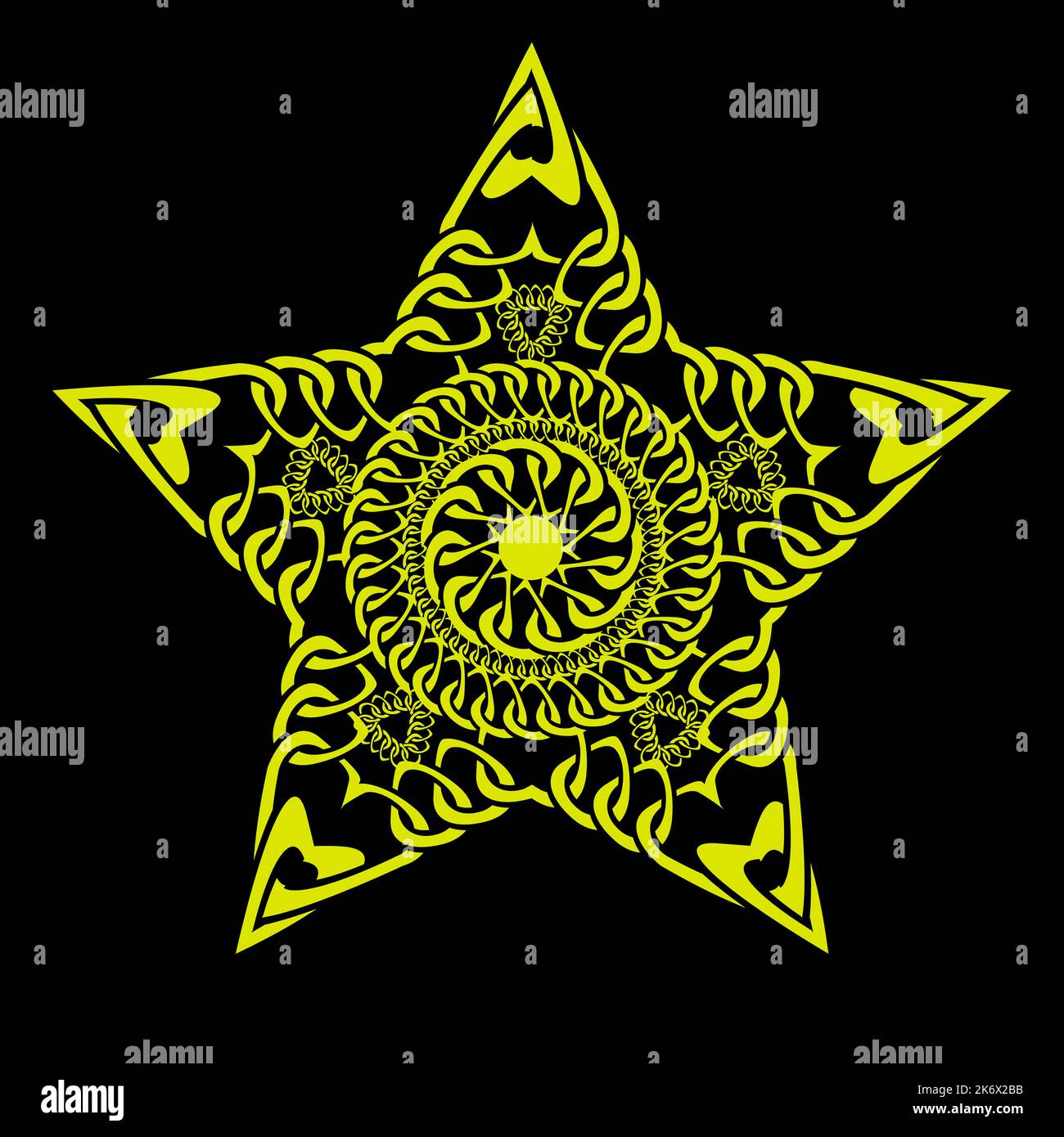 Gold frames and star pattern with hand drawn chain. Perfect for ...