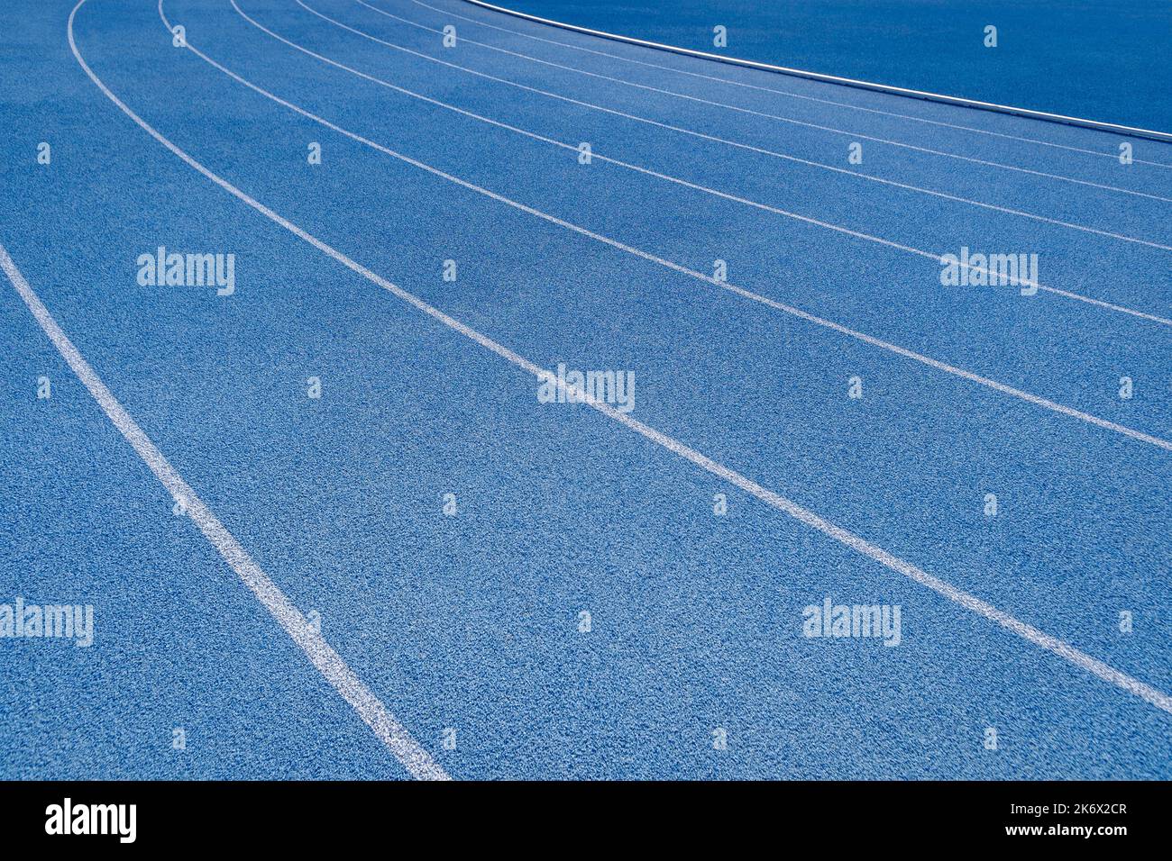 High angle view of lines on running track Stock Photo - Alamy