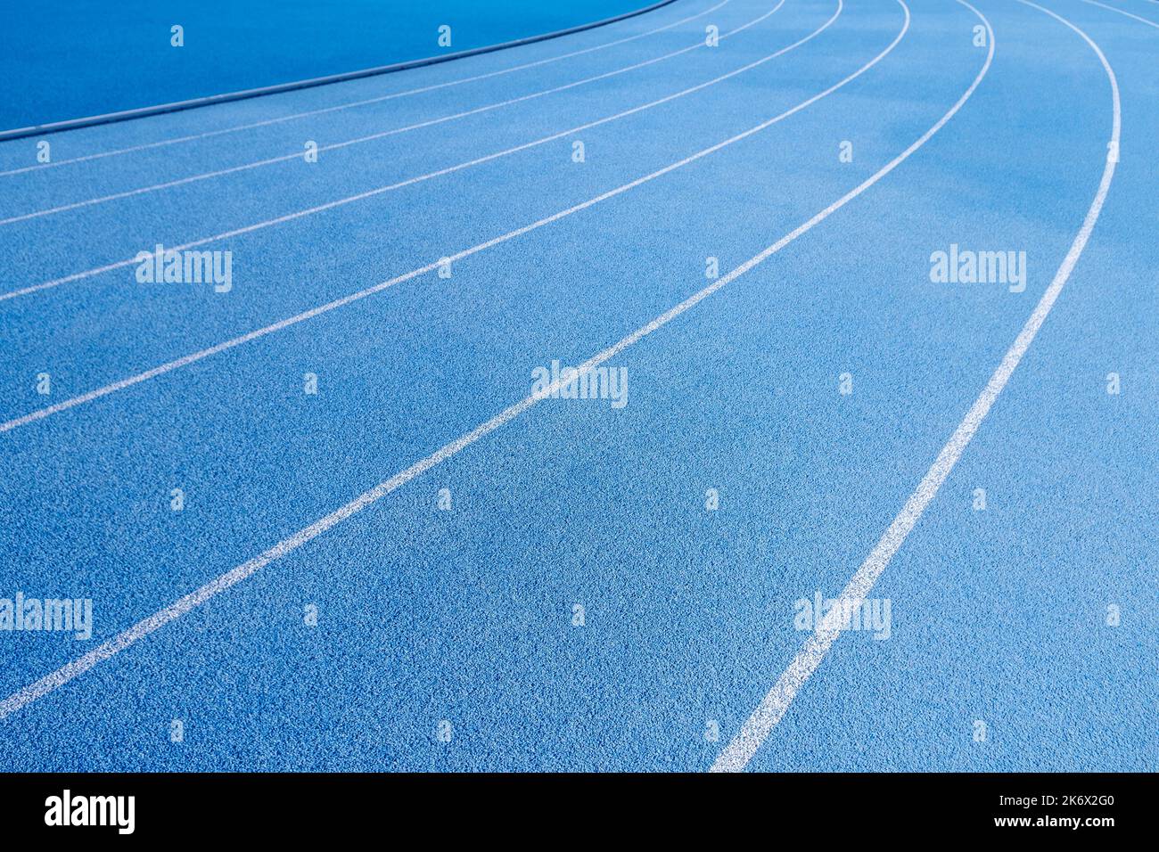 High angle view of lines on running track Stock Photo - Alamy