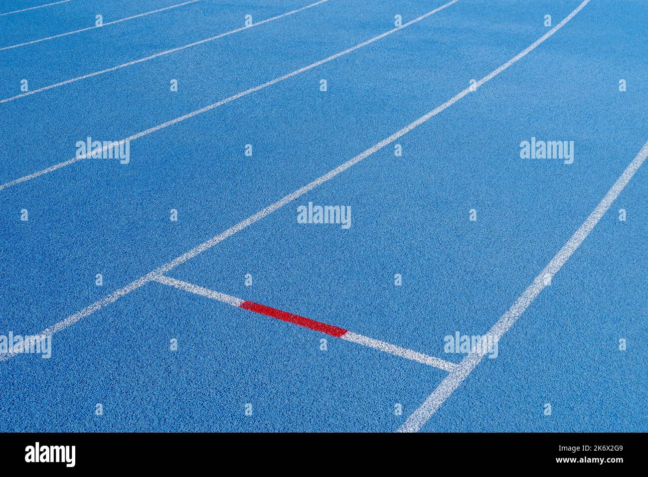 High angle view of lines on running track Stock Photo - Alamy