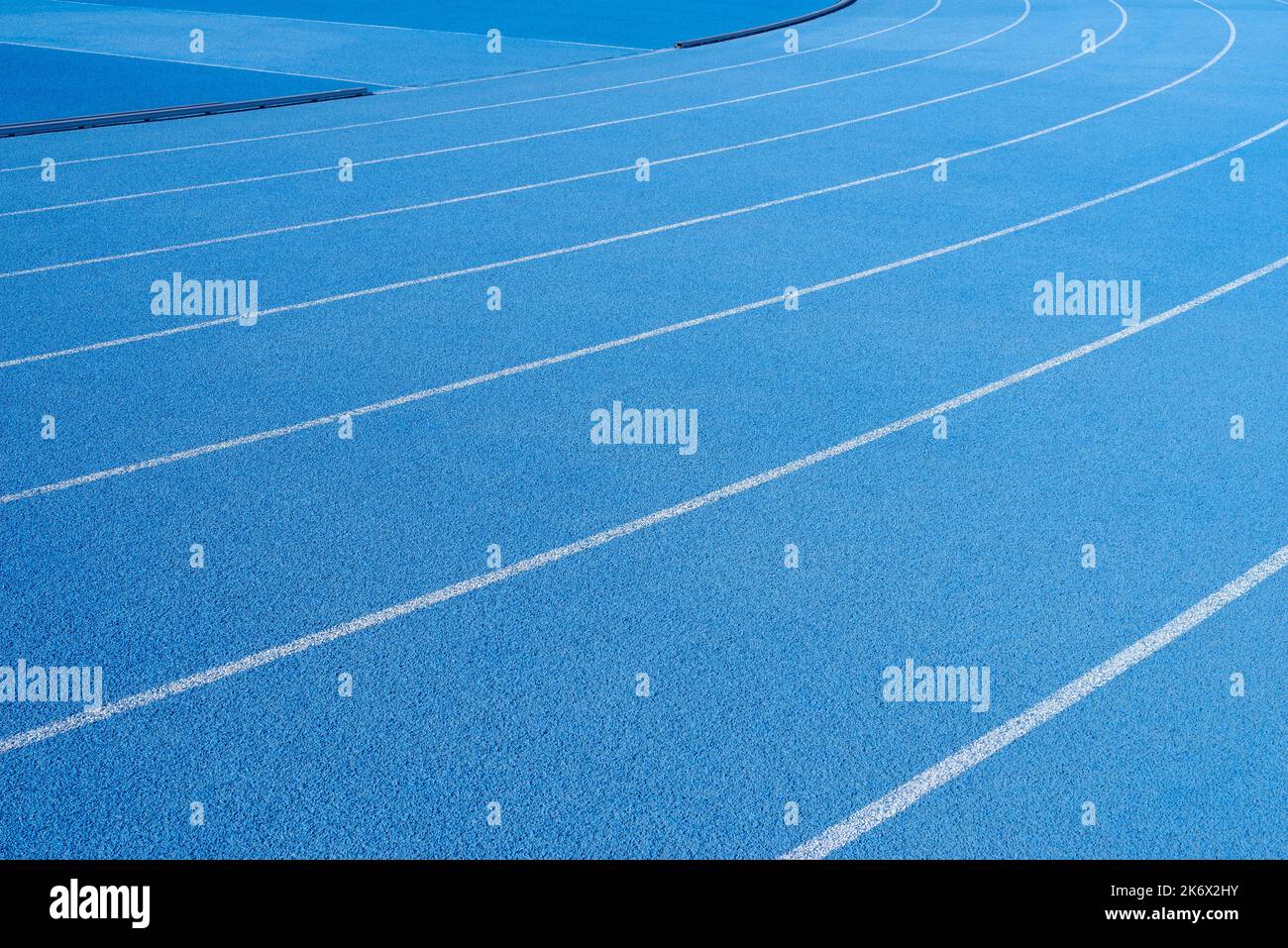 High angle view of lines on running track Stock Photo - Alamy