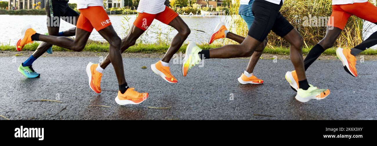 AMSTERDAM - Riders during the TCS Amsterdam Marathon. The Amsterdam ...