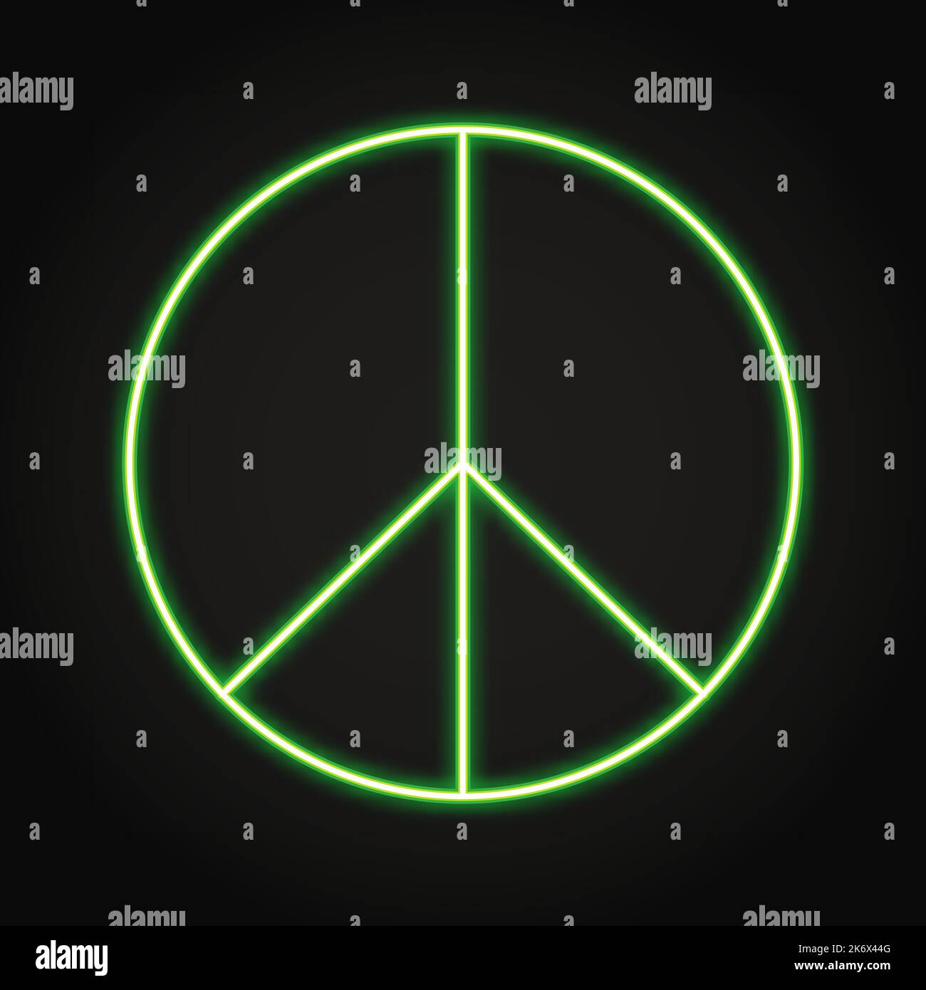 Neon peace sign in line style. Vector illustration Stock Vector Image ...