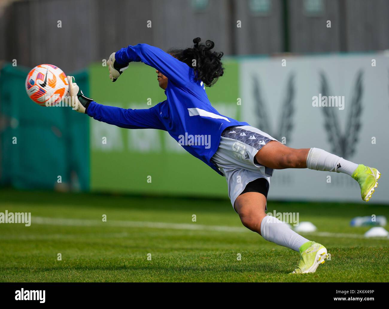 London, UK. 16th Oct, 2022. Goalkeeper Shanell Salgado (#99 Blackburn ...