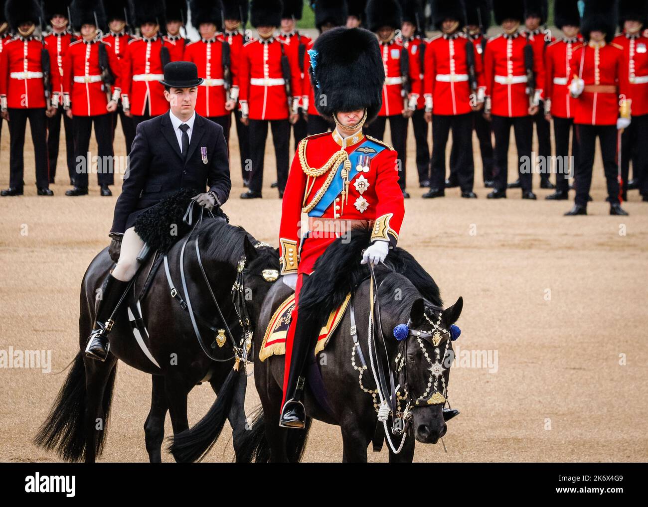 Prince William, now the Prince of Wales, in ceremonial uniform of the ...