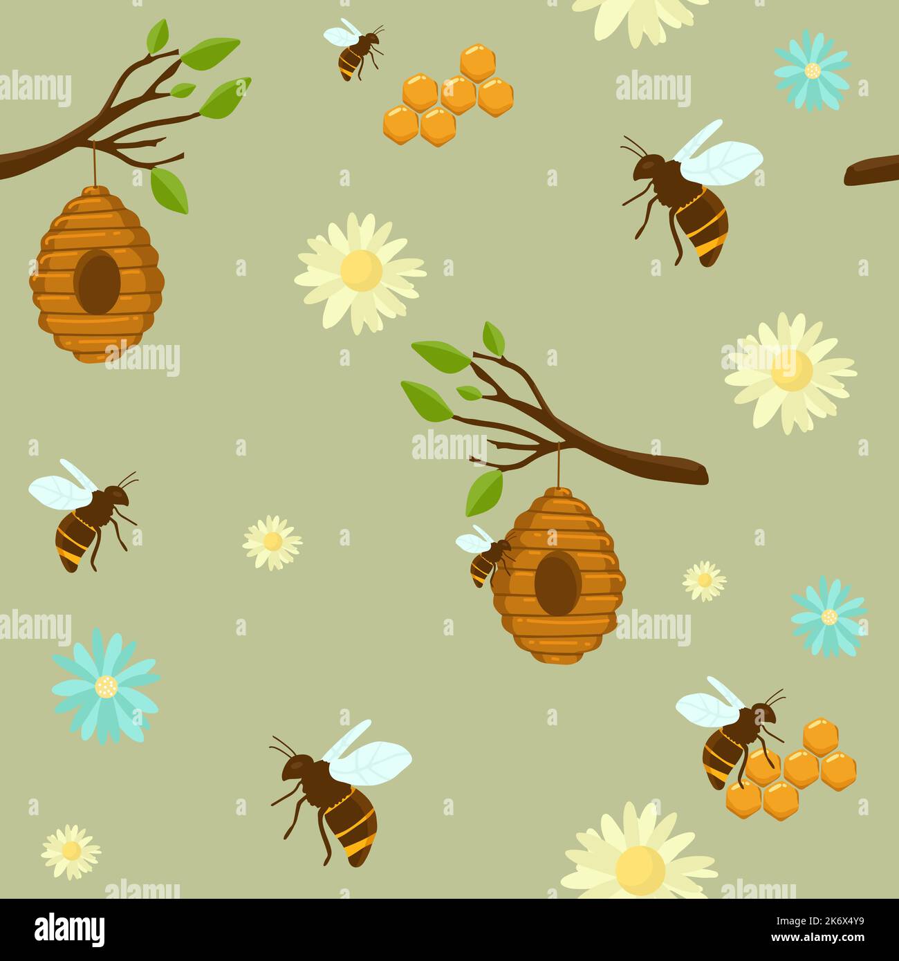 bees on yellow honey comb seamless pattern honey, bee, hive, honeycomb ... bees on yellow honey comb seamless pattern honey, bee, hive, honeycomb ...
