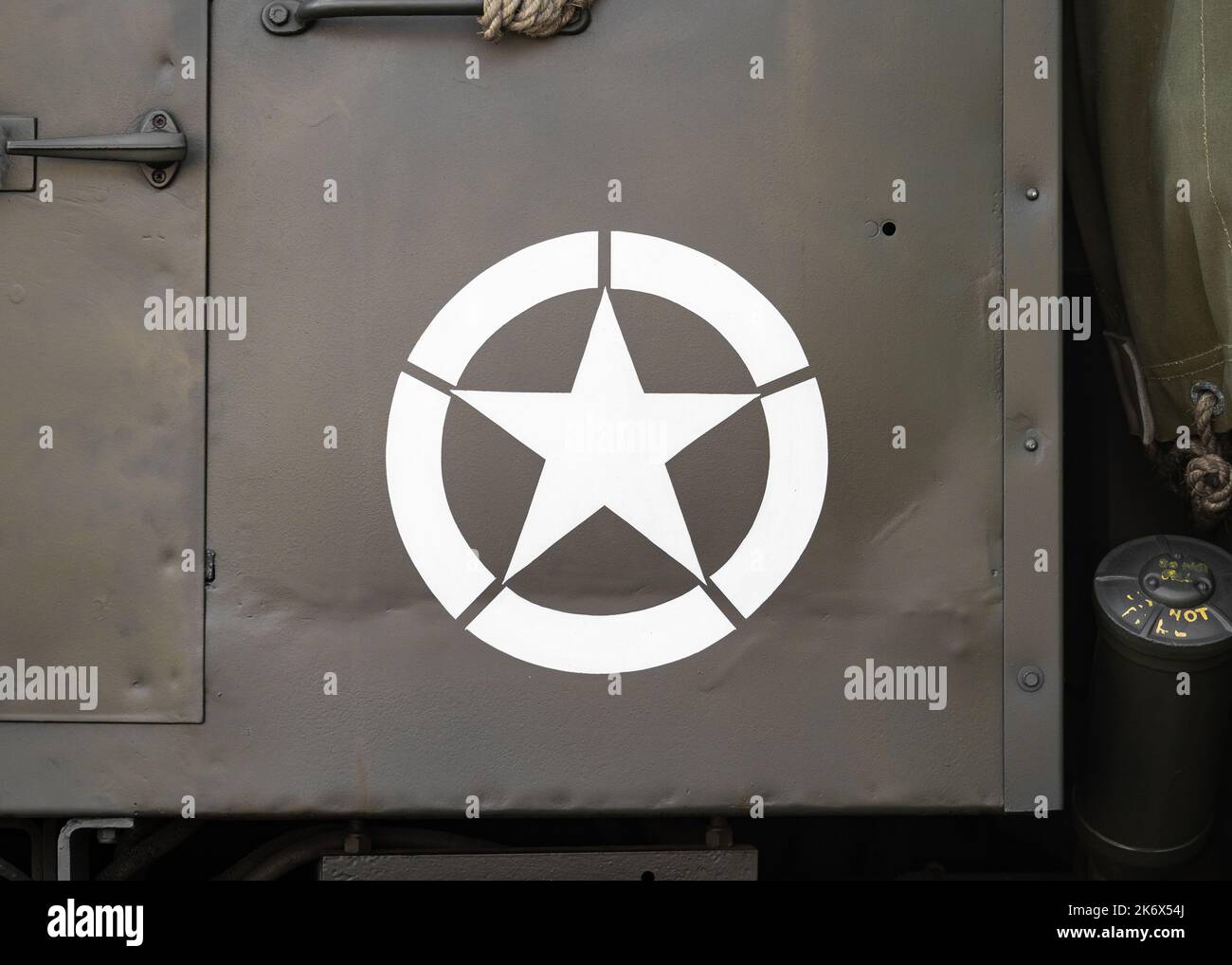 American WW2 military armoured vehicle with white star of USA Stock ...