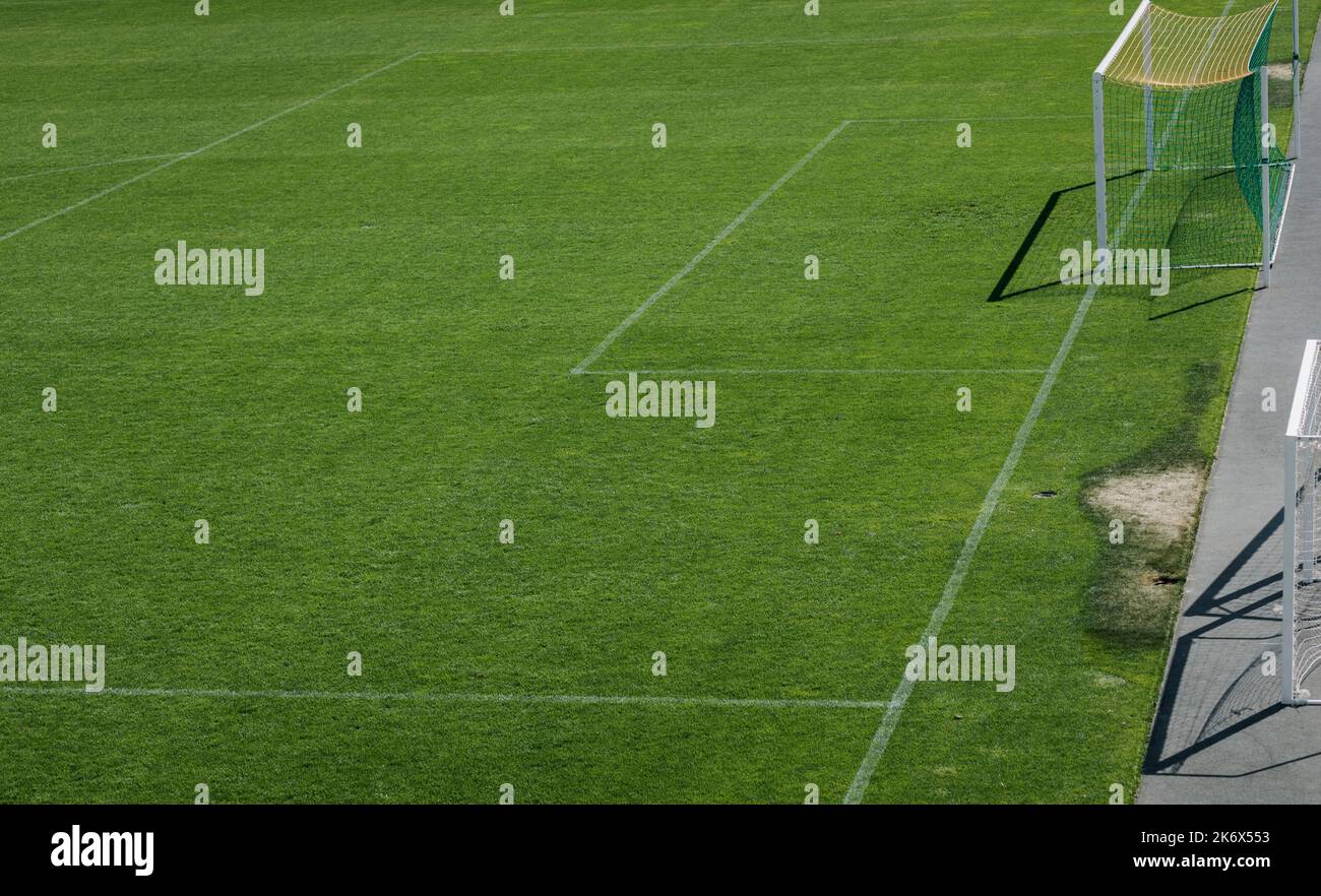 Soccer football field. stadium grass. sports concept Stock Photo - Alamy