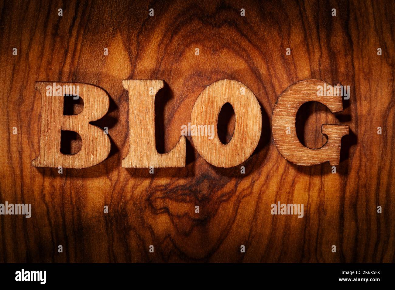 Blog word - Text by wooden letters close up Stock Photo - Alamy