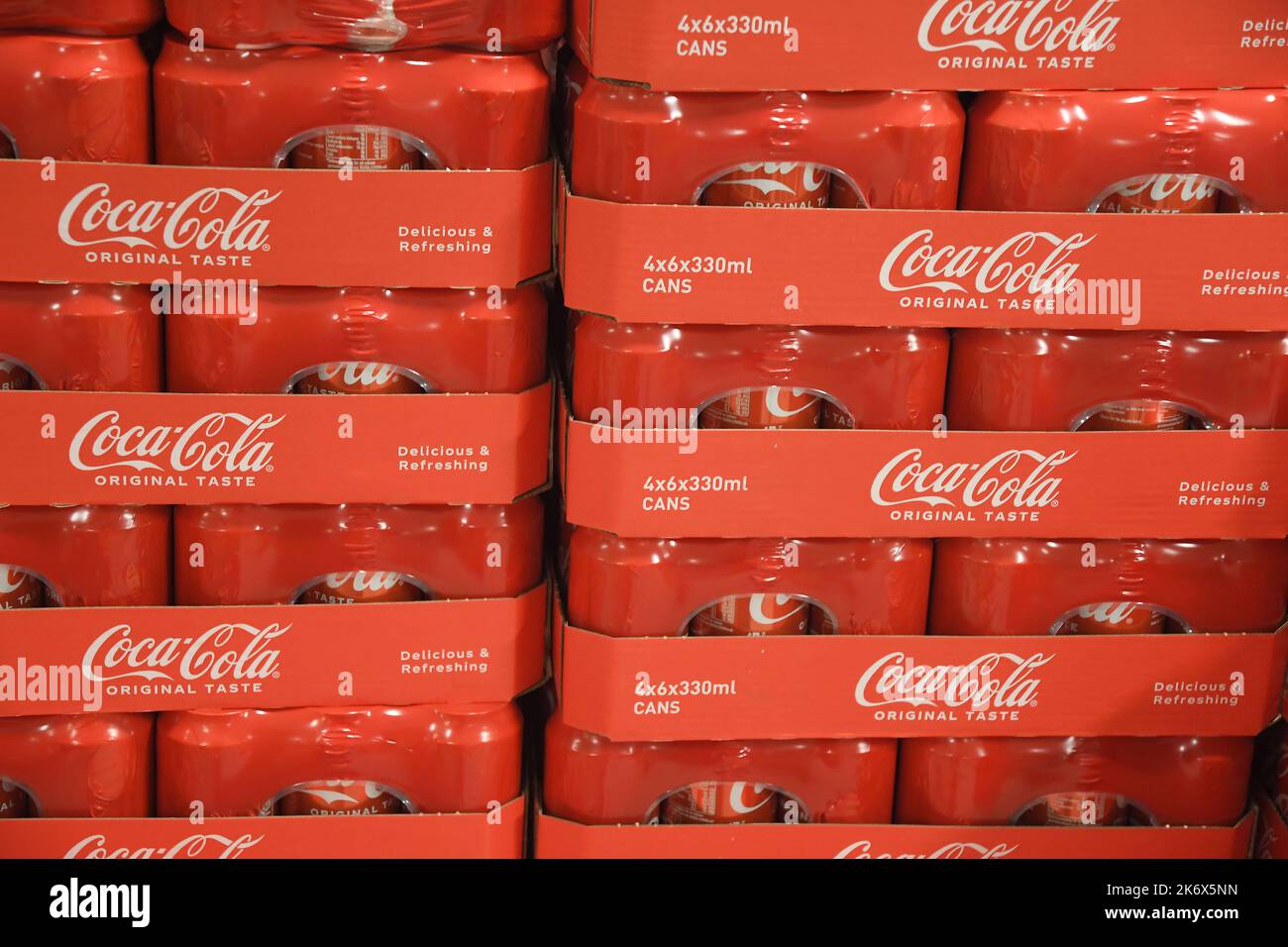 Copenahgen /Denmark/16 OIctober 2022/ American cold coca cola sugar ...