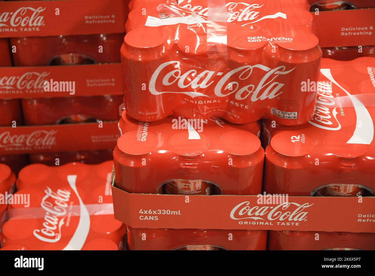 Copenahgen /Denmark/16 OIctober 2022/ American cold coca cola sugar ...