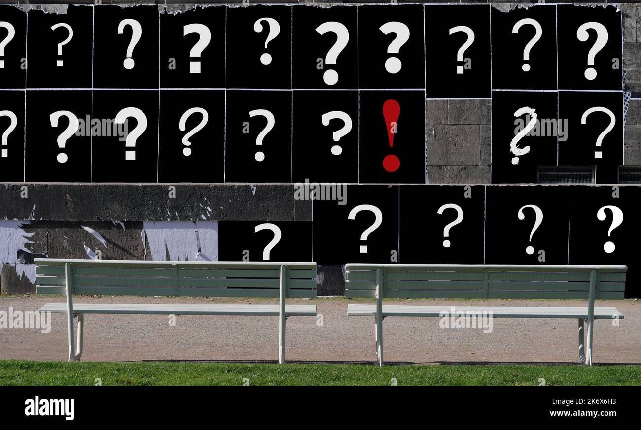 Business concept, problem, solution,innovation,success. Wall with ...