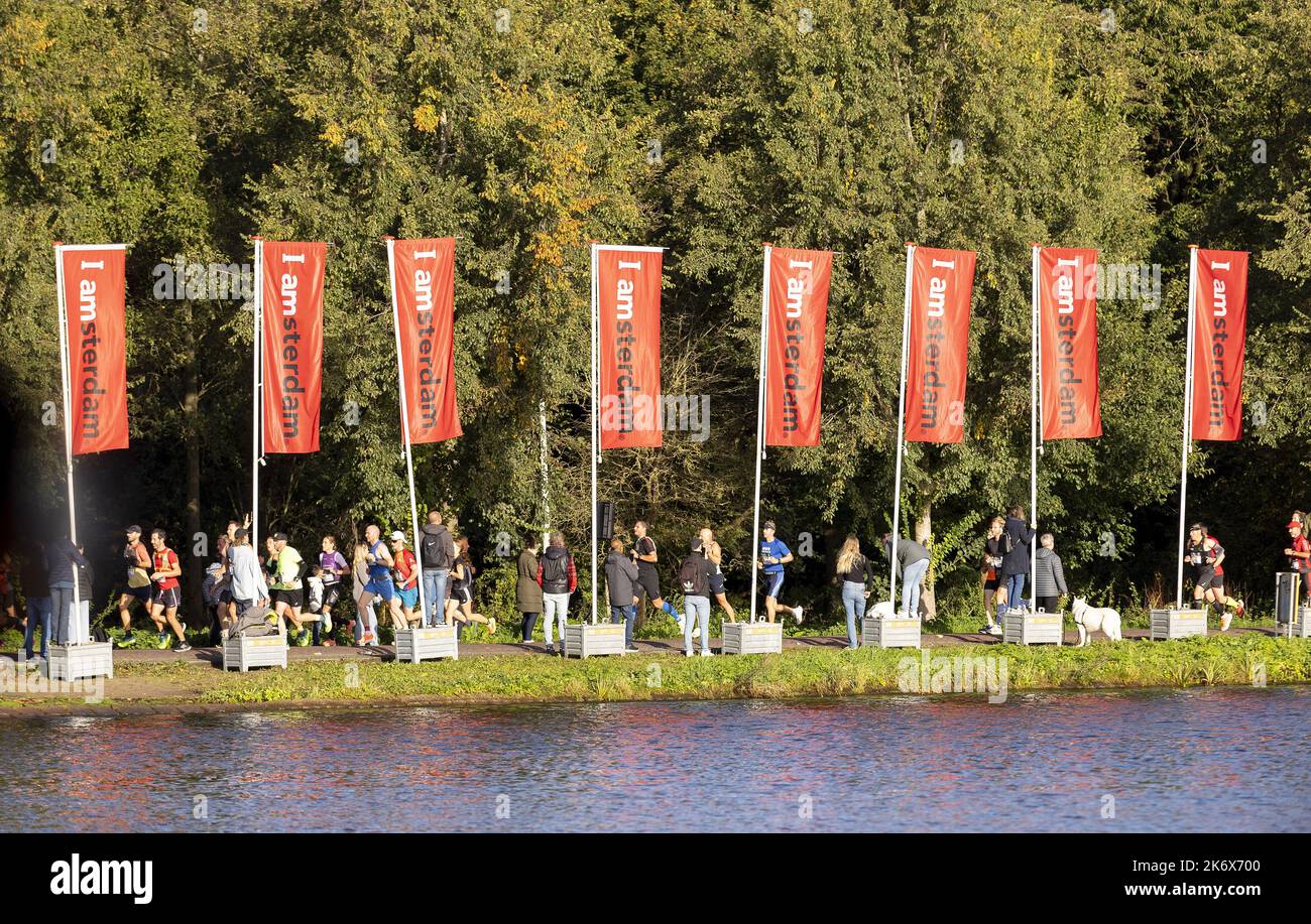 AMSTERDAM - Runners during the TCS Amsterdam Marathon. The Amsterdam ...