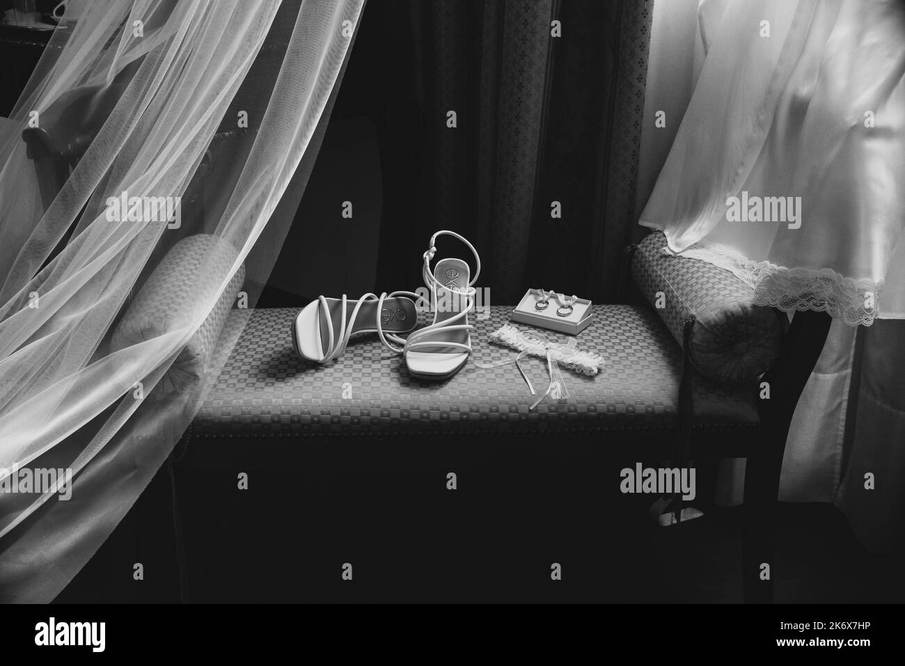 Spectacular composition for wedding with various accessories Stock ...