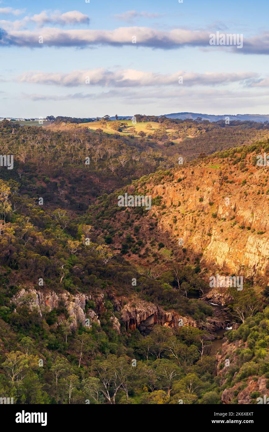 Onkaparinga River National Park canyon viewed from the lookout at ...