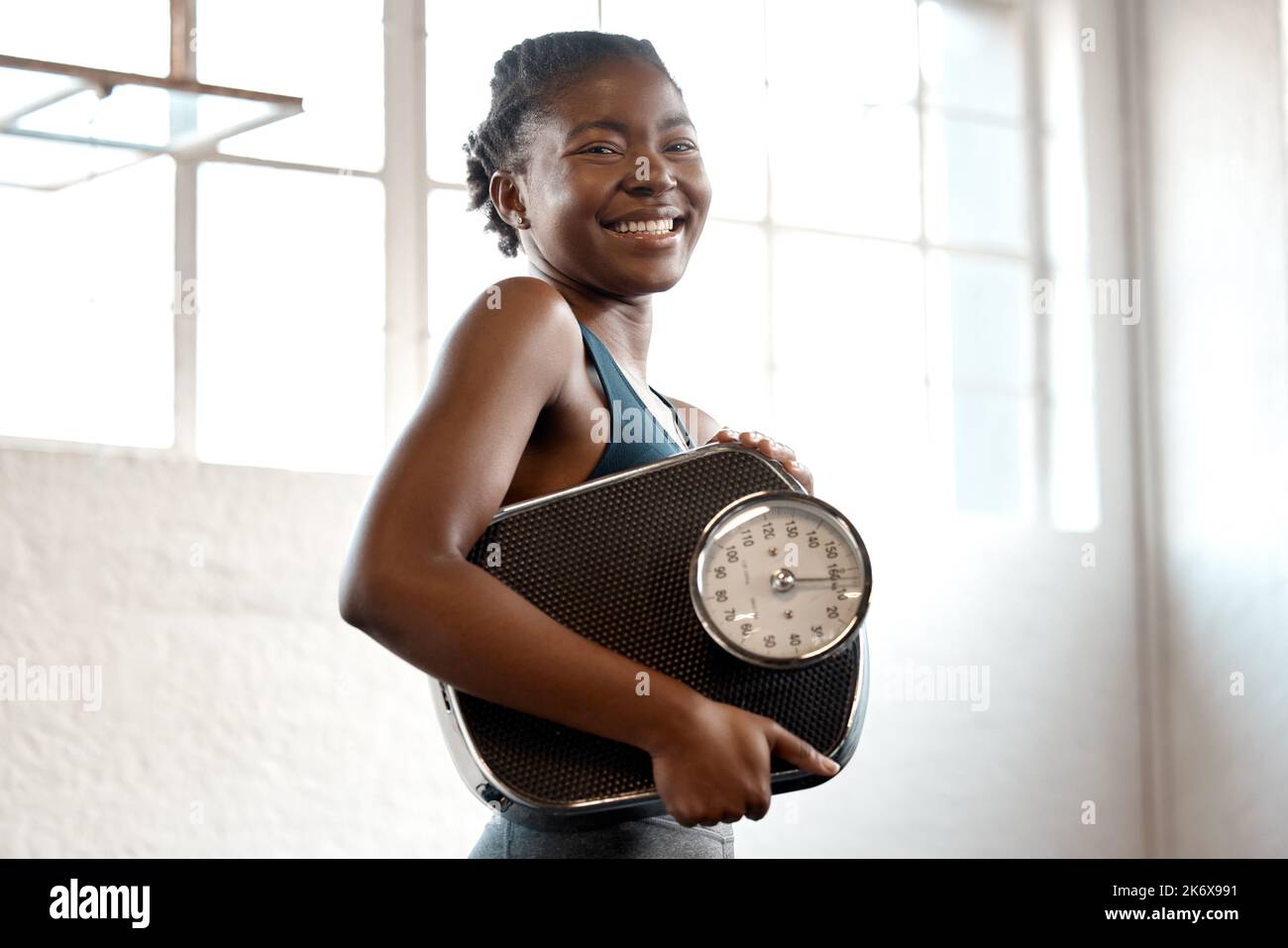 Ive been making good progress with my weight. Portrait of a sporty ...